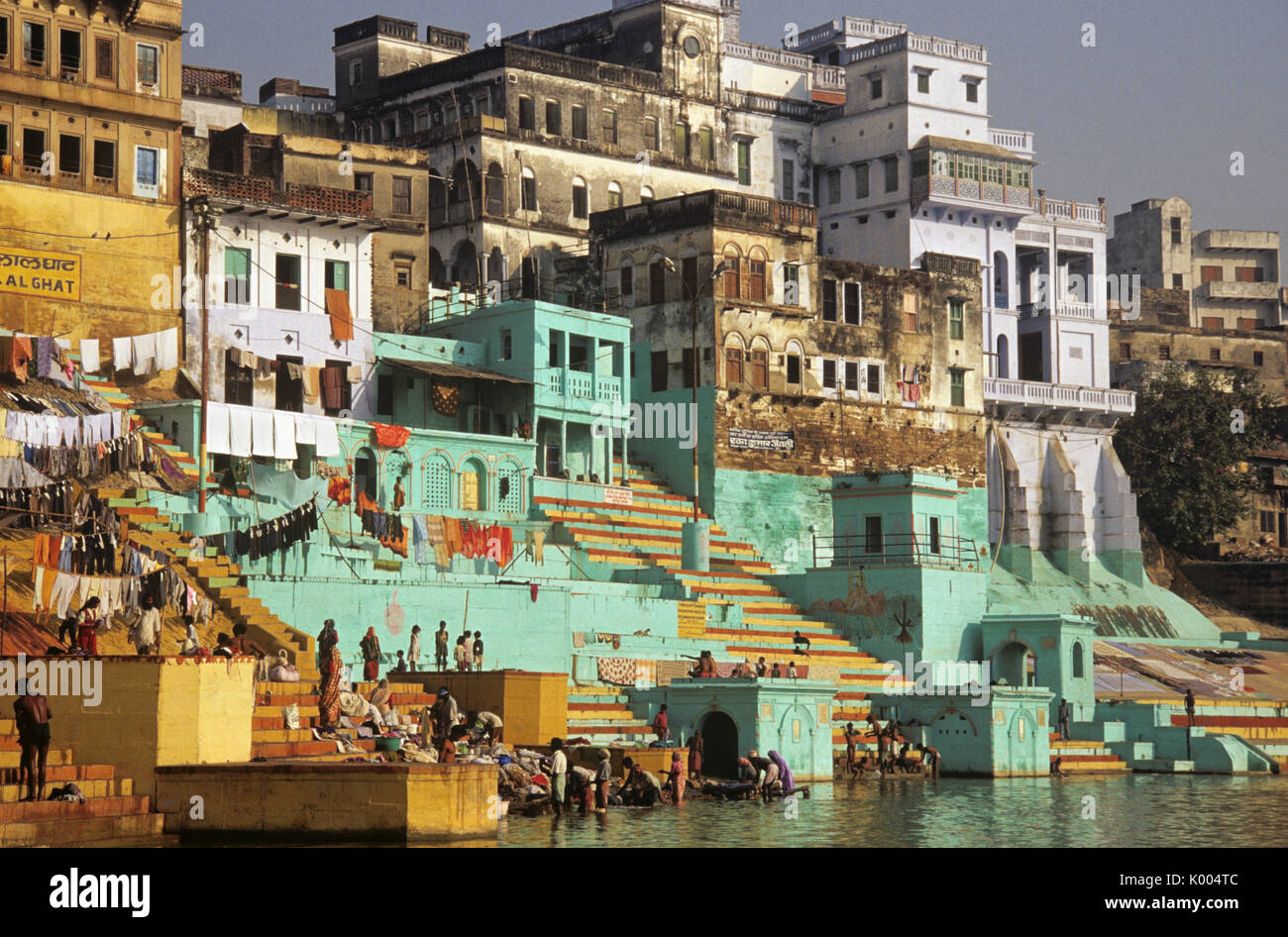 Lal Ghat on the Ganges River, Varanasi (Benares, Banaras, Kashi), India ...