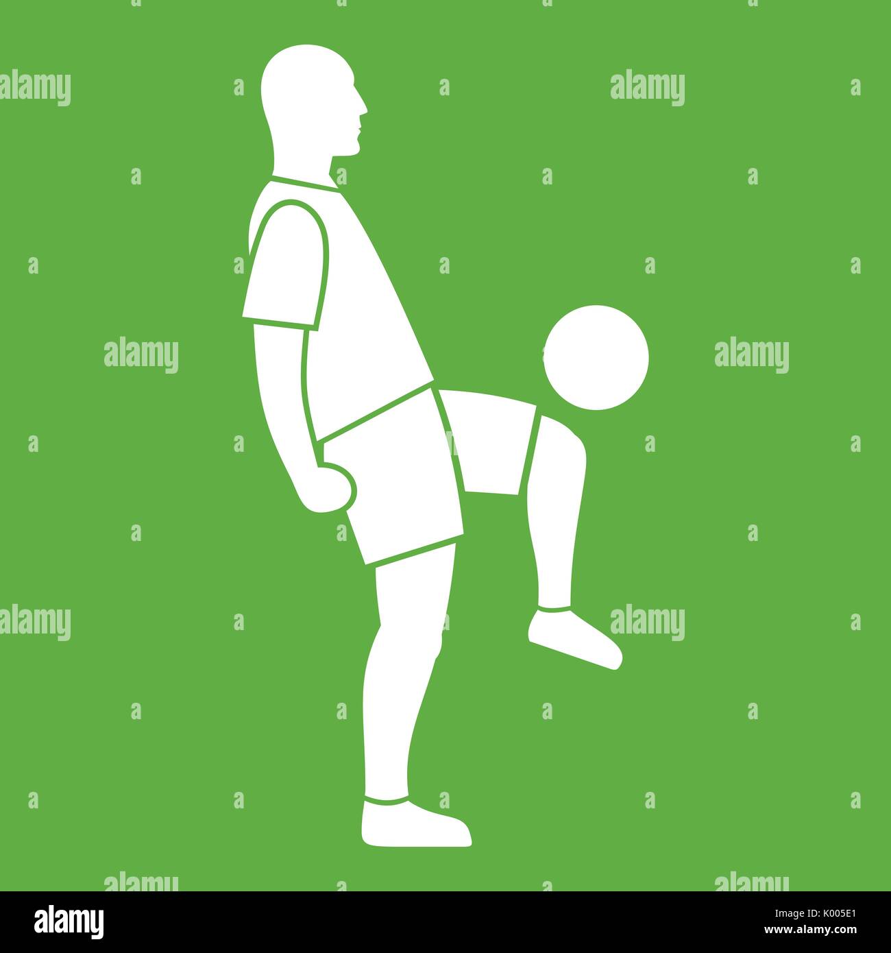 Soccer player man icon green Stock Vector Image & Art - Alamy