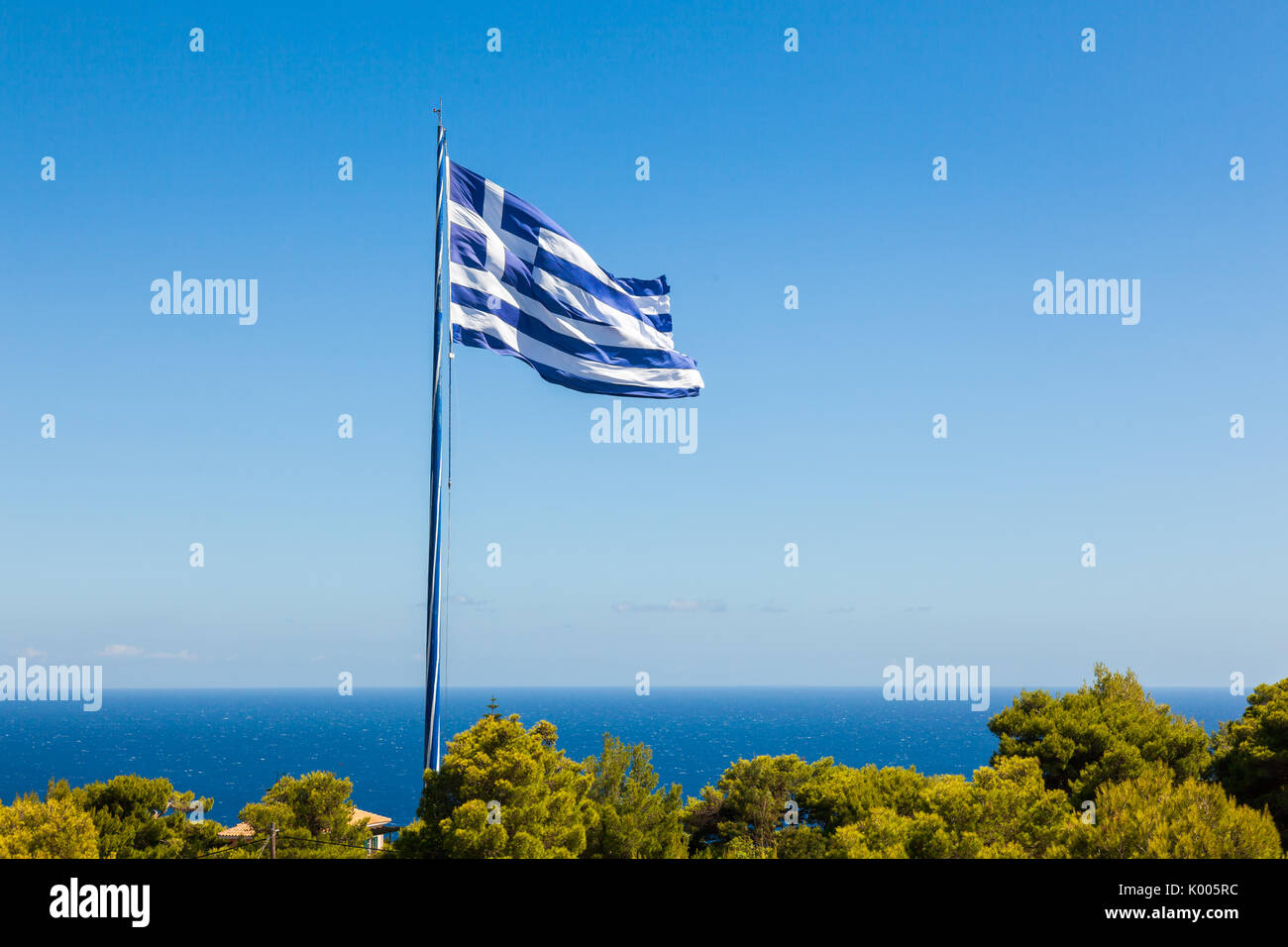 Greek biggest national flag hi-res stock photography and images - Alamy