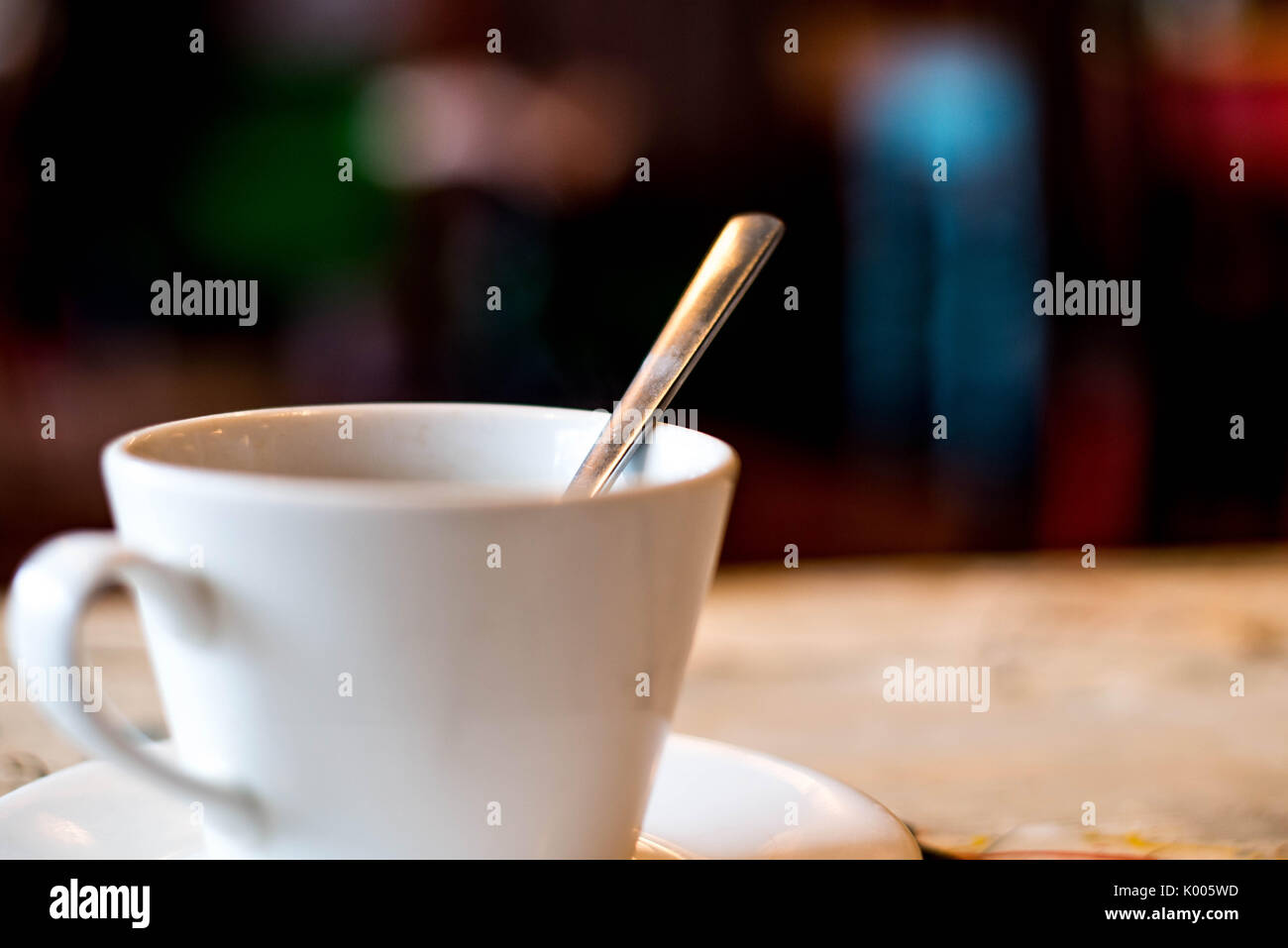 Spoon and saucer on the table focus on cup hi-res stock photography and ...