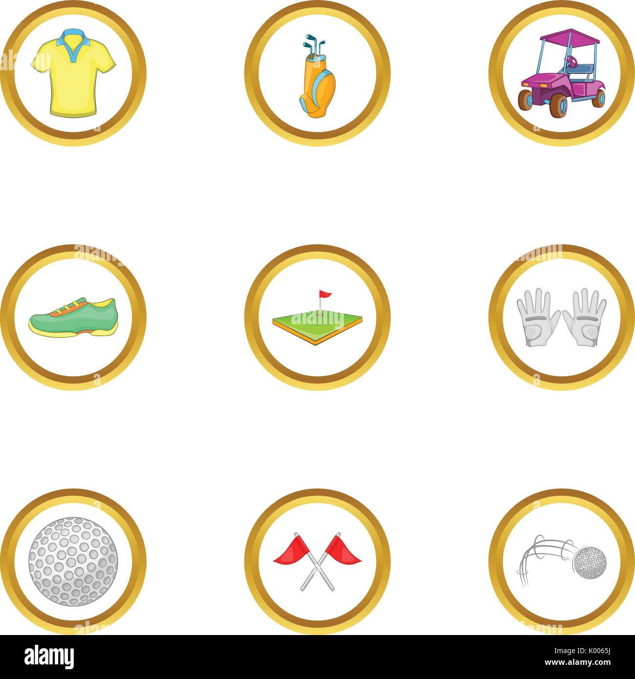 Golf icons set, cartoon style Stock Vector Image & Art - Alamy