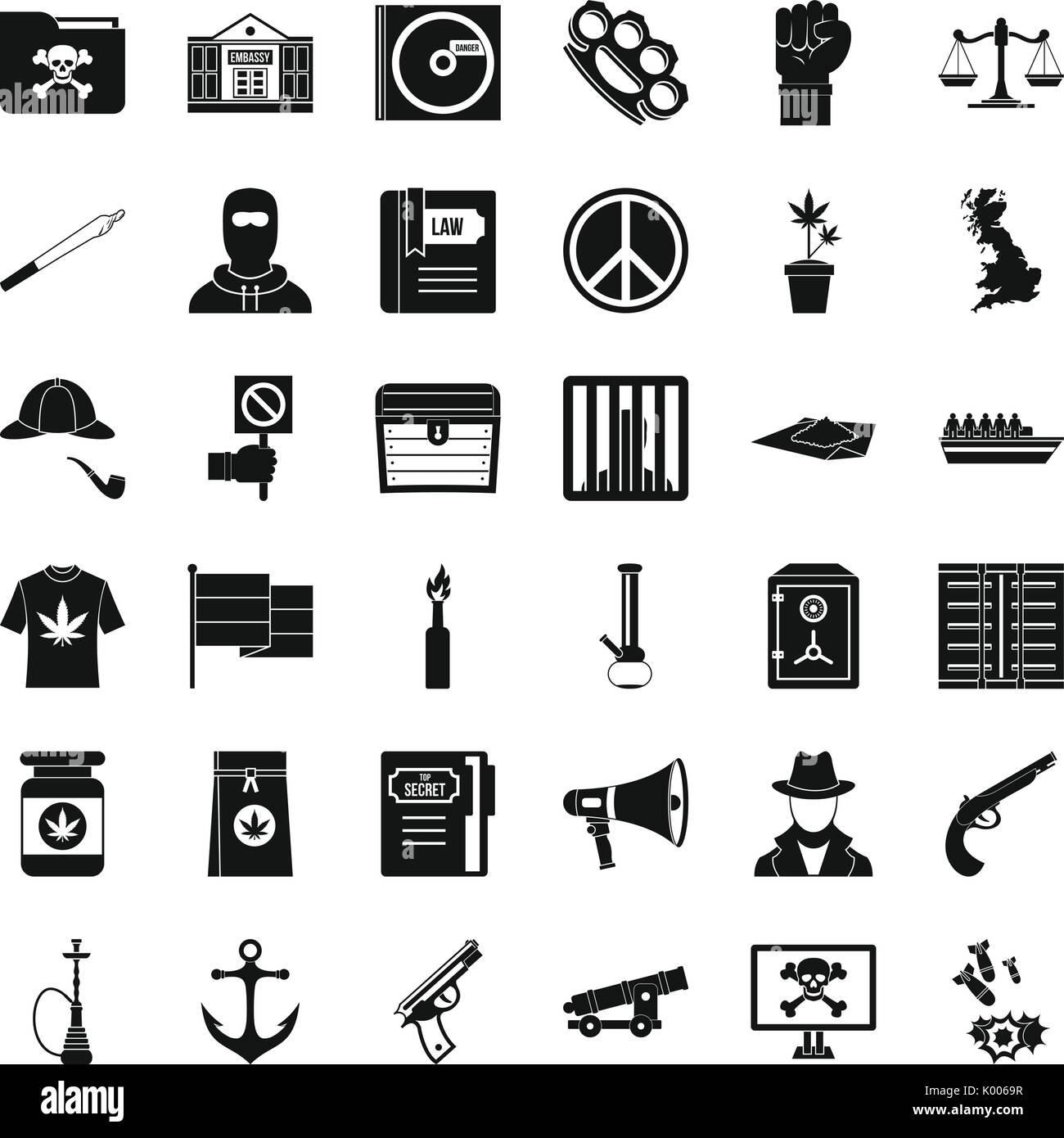 Computer crime icons set, simple style Stock Vector Image & Art - Alamy