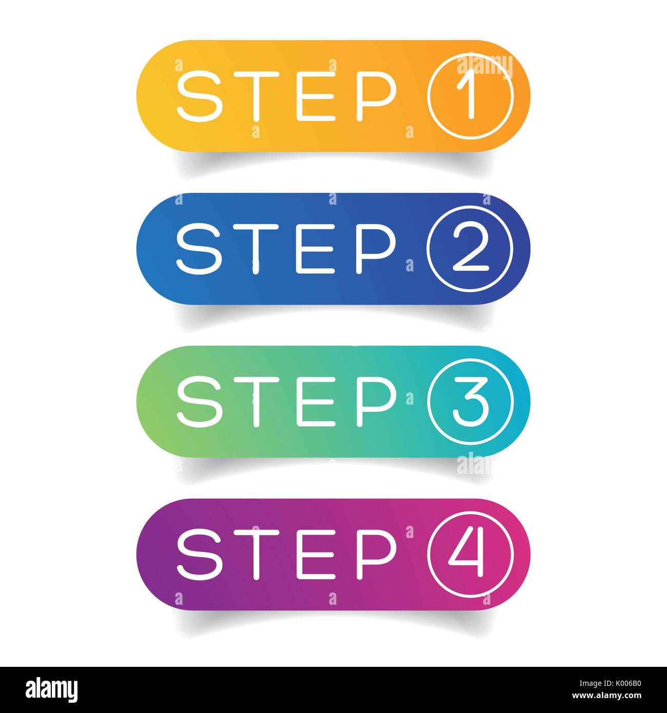 Four steps vector vectors hi-res stock photography and images - Alamy