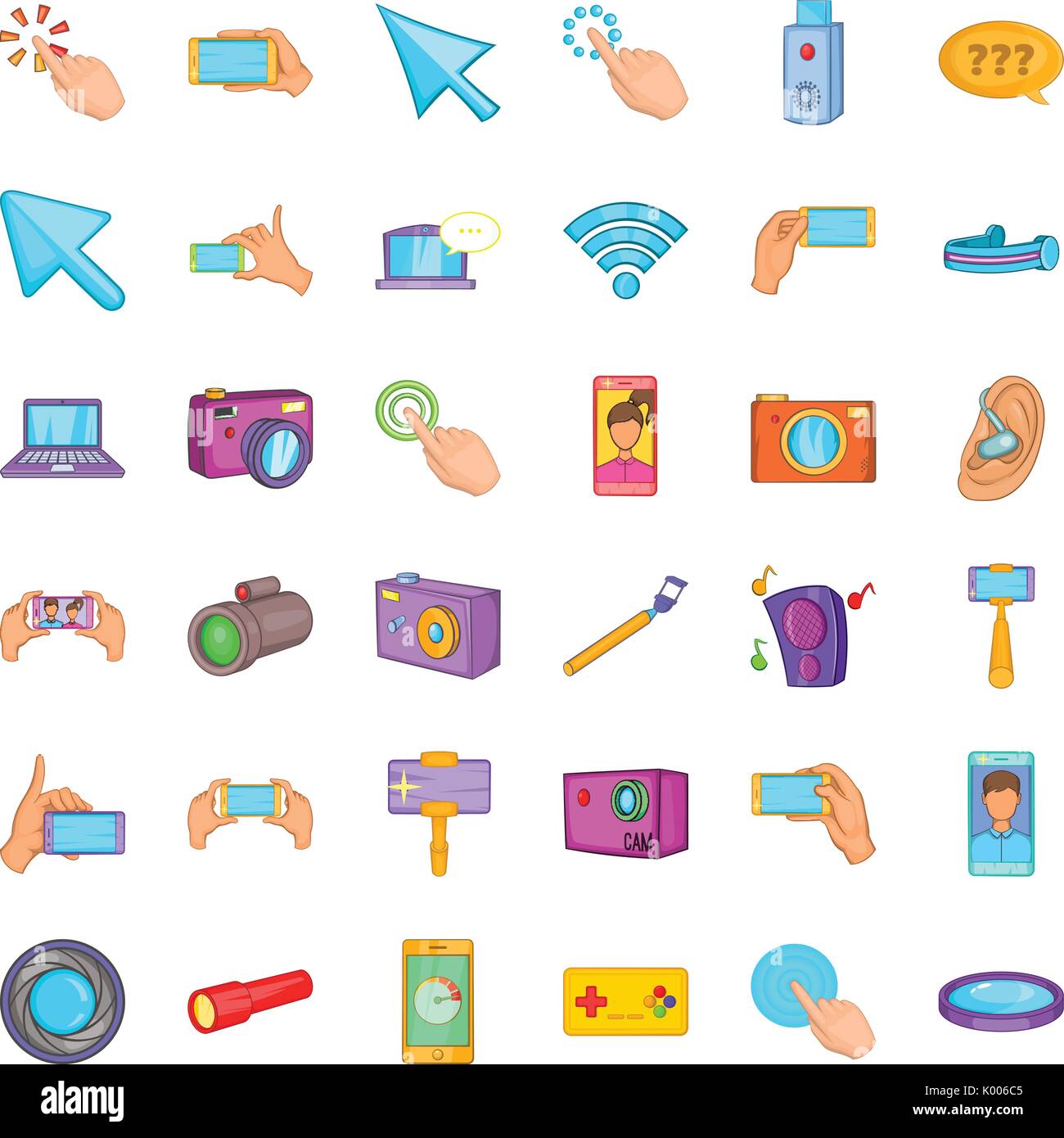 Modern device icons set, cartoon style Stock Vector Image & Art - Alamy