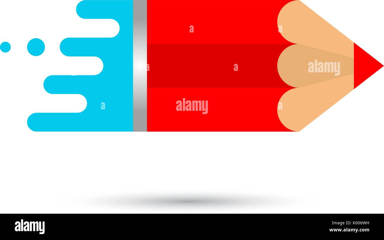 Pencil on white background. Vector illustration Stock Vector Image ...