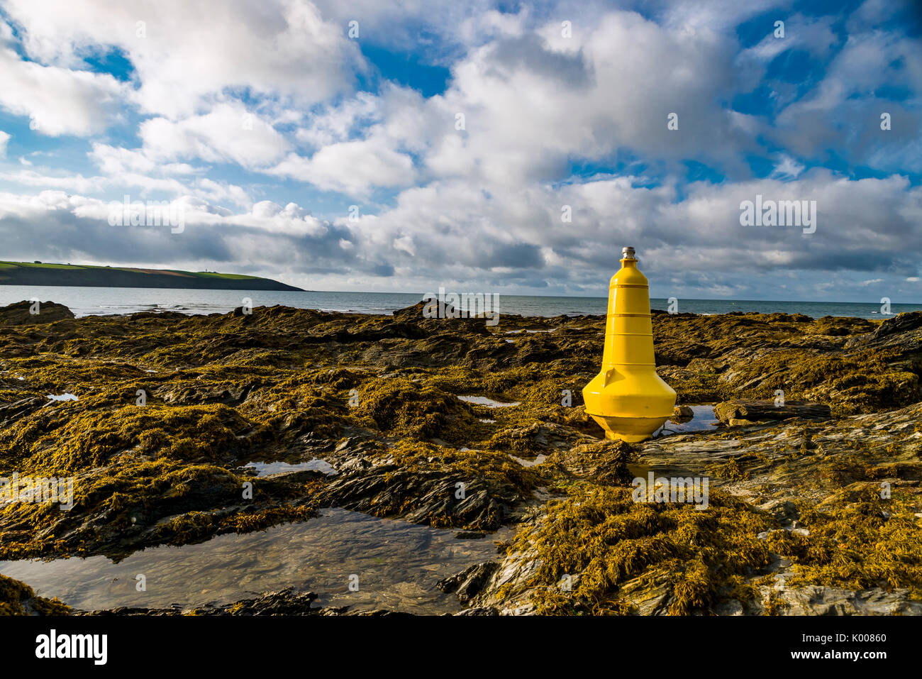 Washed up Sea Bouy at Par Docks, Cornwall, UK. This large sea bouy had ...