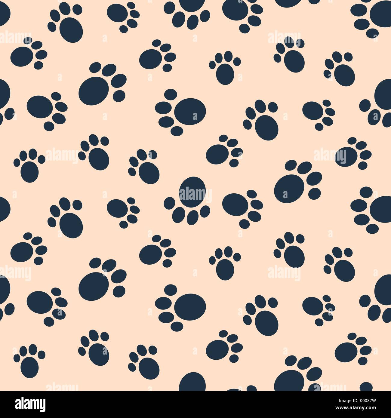 Dog paw print vector seamless pattern Stock Vector Image & Art - Alamy