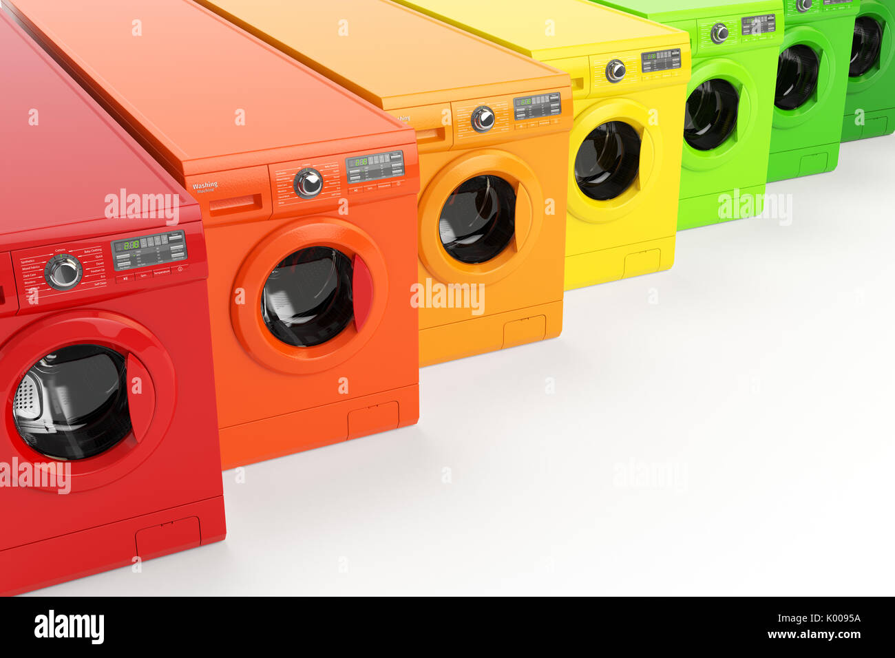 Washing machines certified in energetic classes of energy efficiency ...