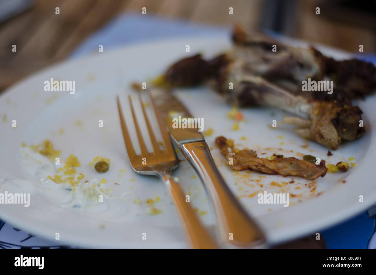 Left over food plate hi-res stock photography and images - Alamy