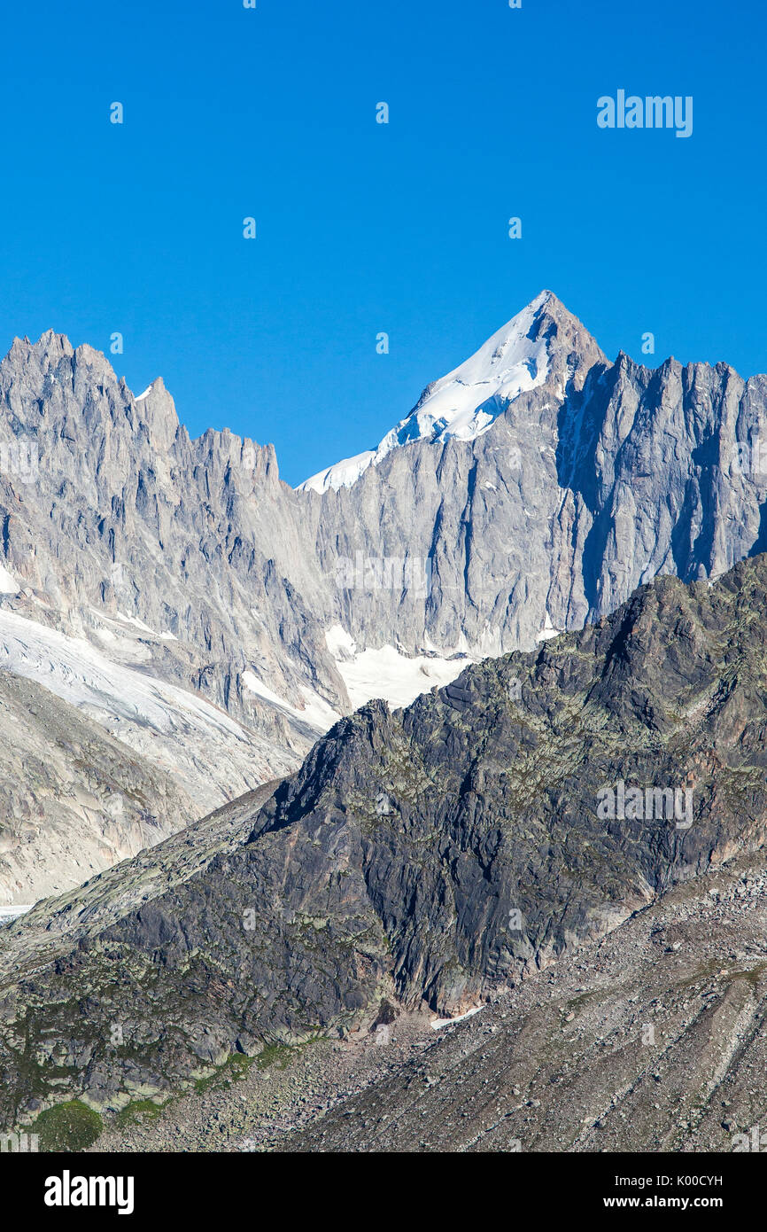 View of Mont Dolent a mountain in the Mont Blanc massif. France Stock ...