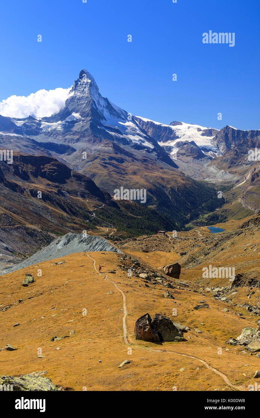 Overview of the Matterhorn. Zermatt Canton of Valais Pennine Alps ...