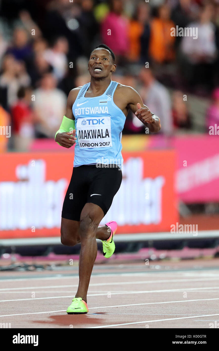 Isaac MAKWALA (Botswana), competing in the 200m Men Final at the 2017 ...
