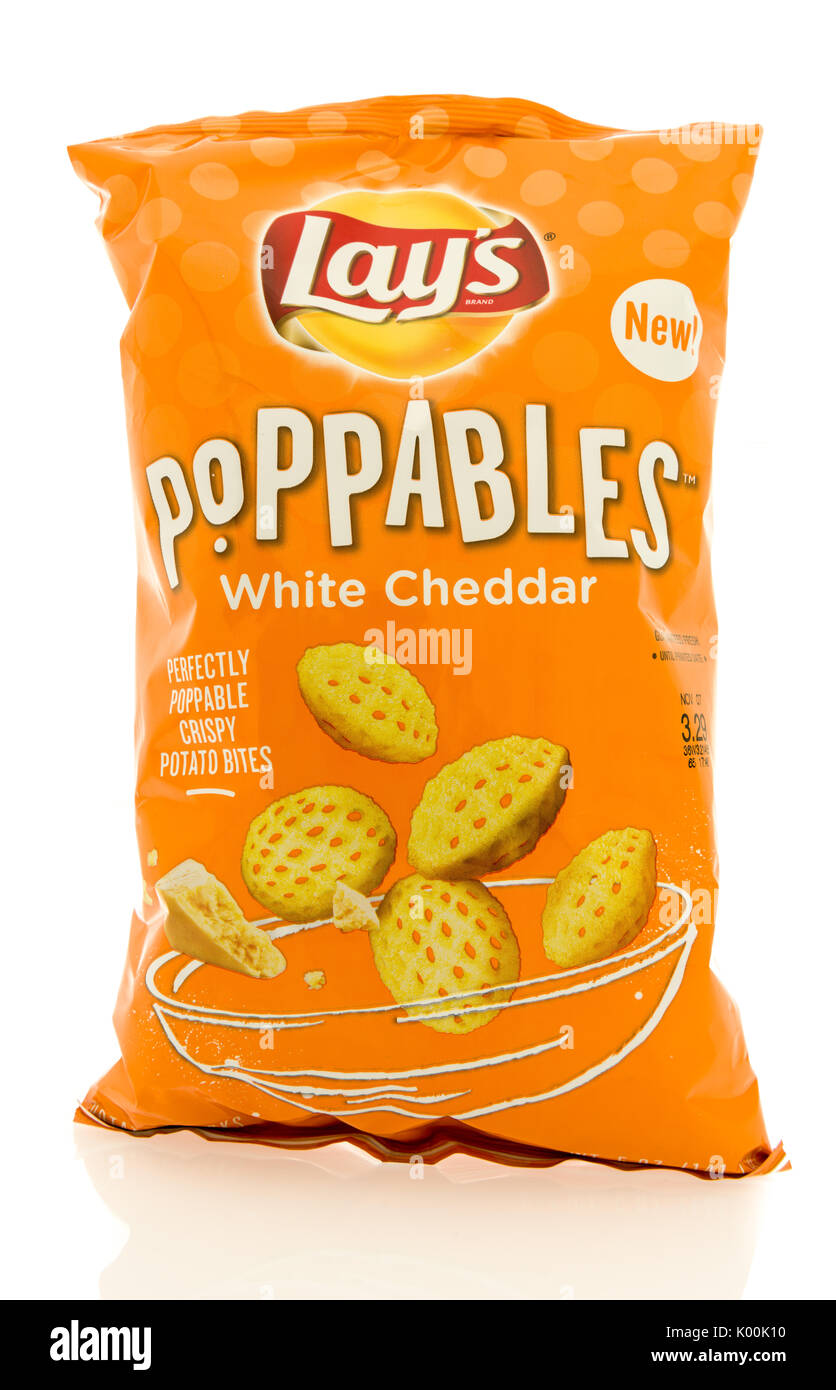 Winneconne, WI - 19 August 2017: A bag of Lays poppables in white ...
