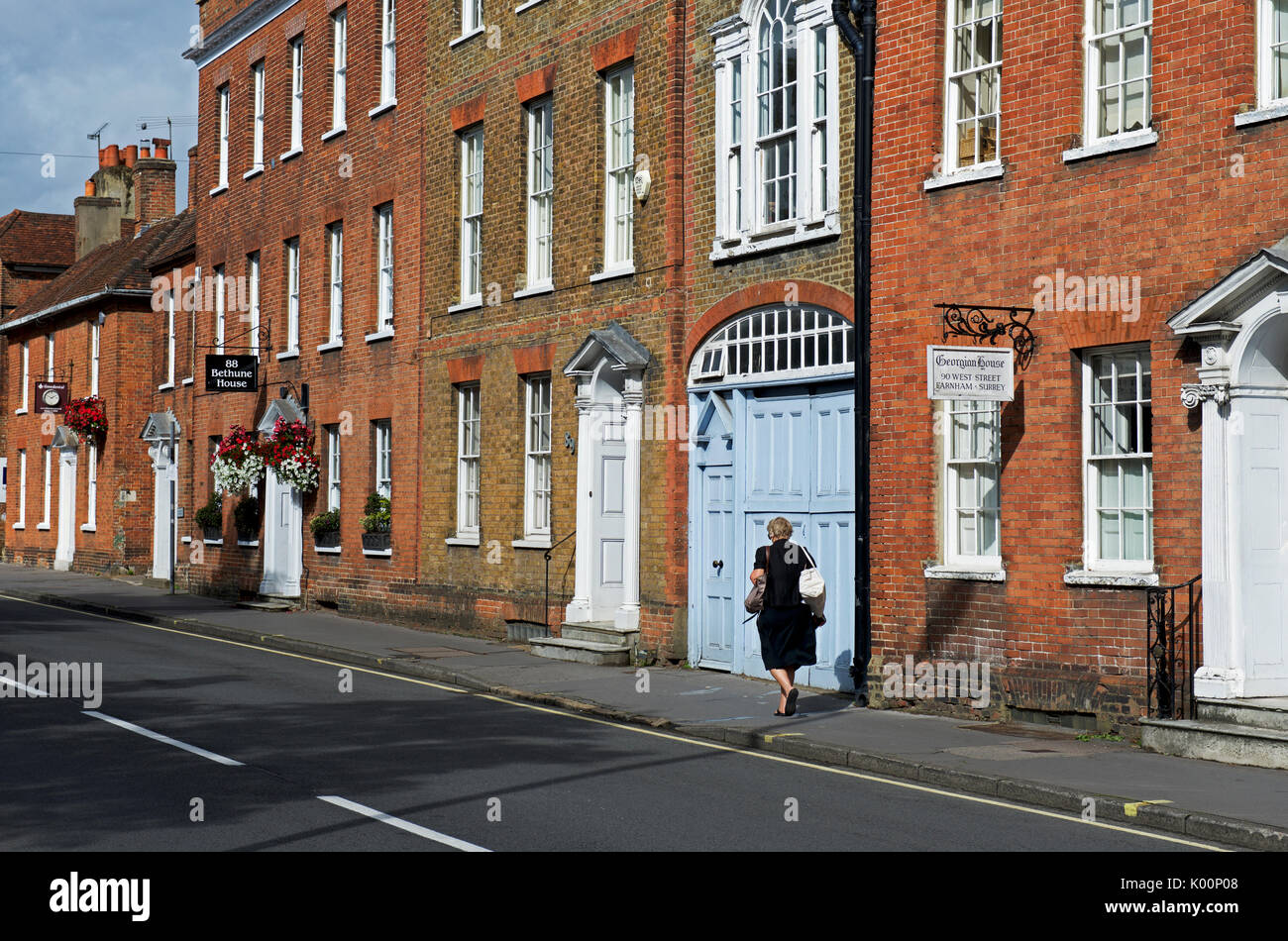 Georgian Buildings on West Street, Farnham, Surrey, England UK Stock ...