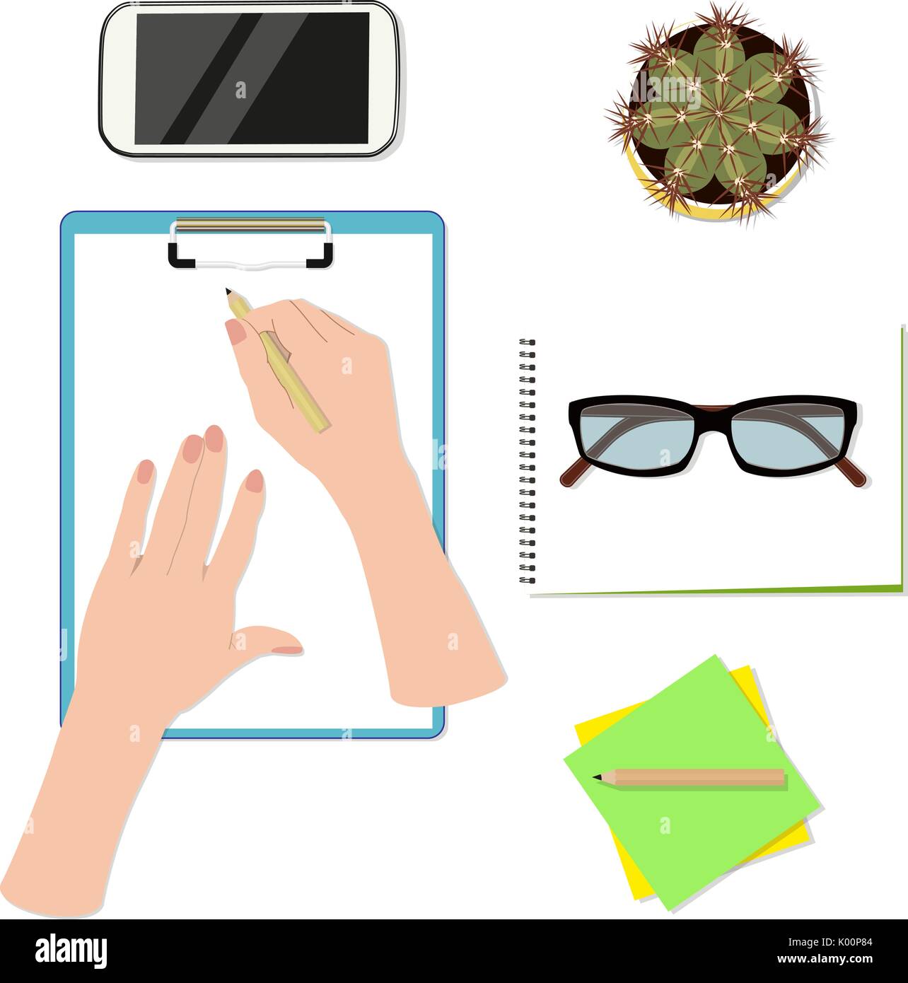 University desk Stock Vector Images - Alamy