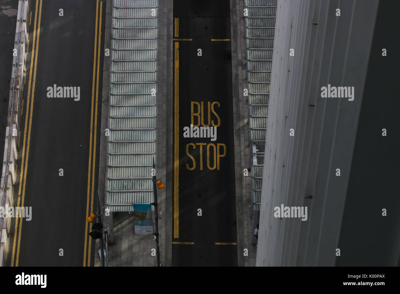 A London Bus Stop from above Stock Photo - Alamy
