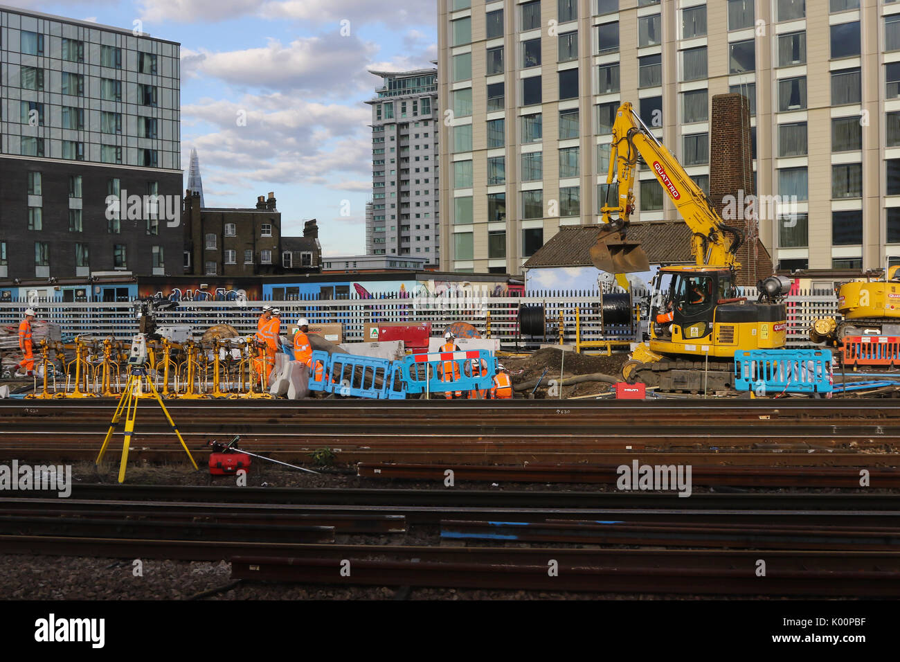 Works ongoing at London Waterloo station for the stations planned ...