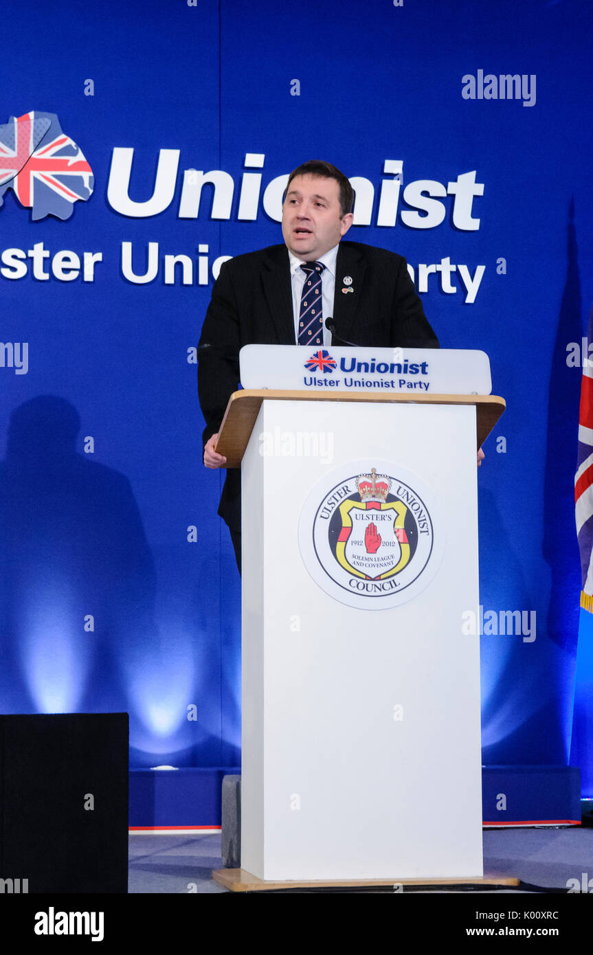 Belfast, 22/09/2012 - Robin Swann MLA delivers his speech at the Ulster ...
