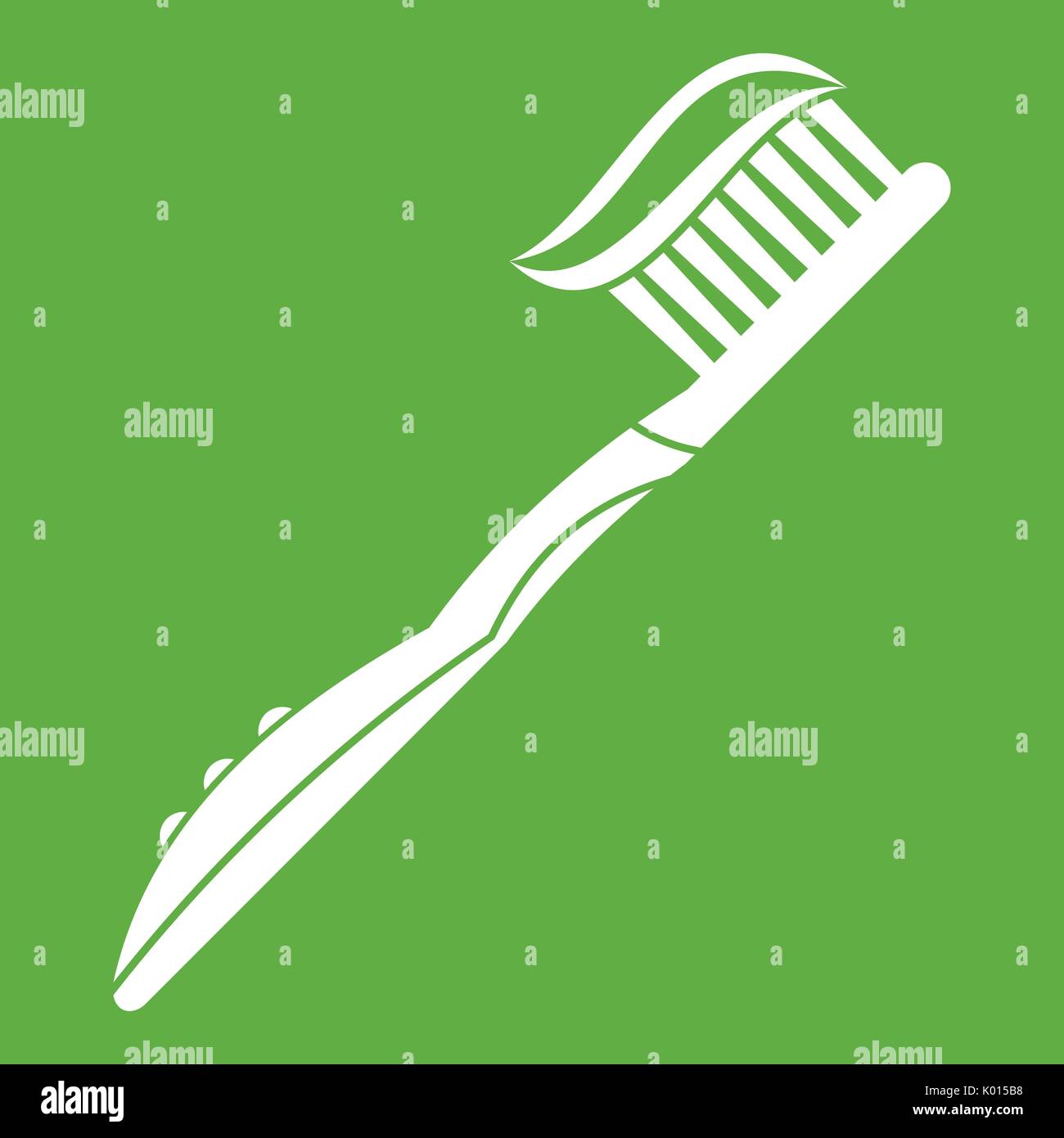 Toothbrush with toothpaste icon green Stock Vector Image & Art - Alamy