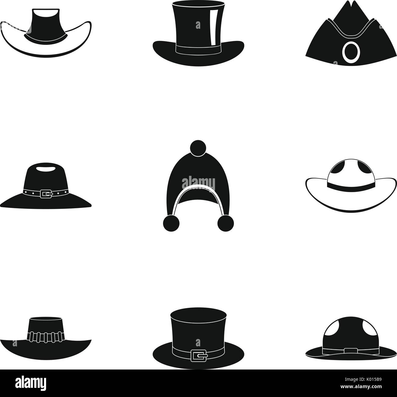 Hat icon set, simple style Stock Vector Image & Art - Alamy