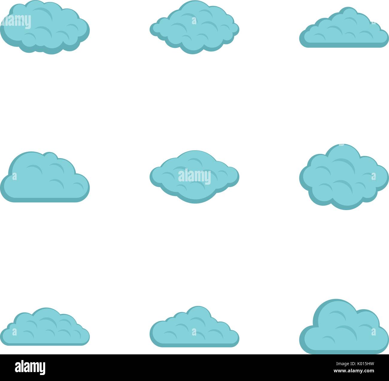 Cloud icon set, flat style Stock Vector Image & Art - Alamy