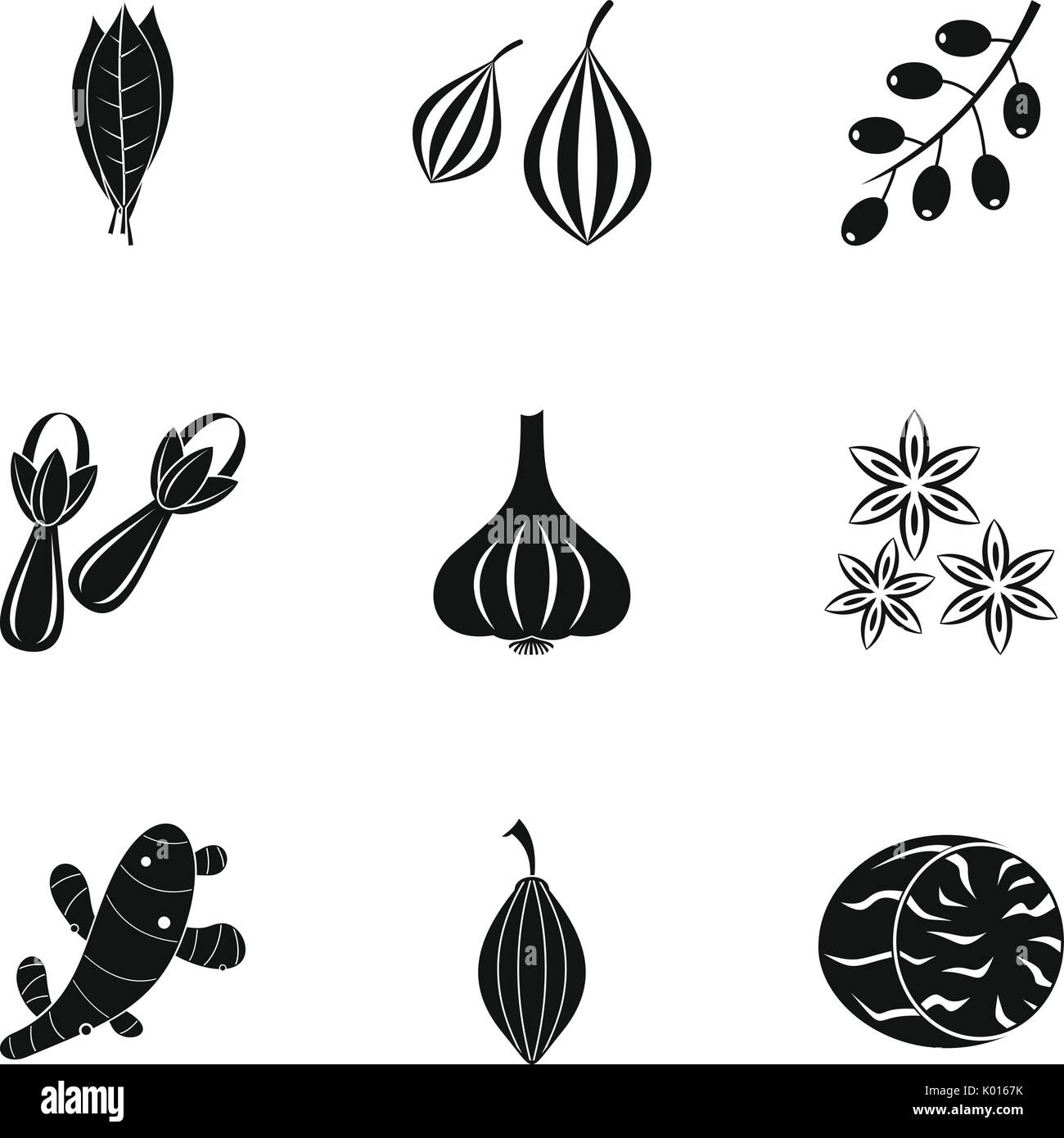 Condiment icon set, simple style Stock Vector Image & Art - Alamy