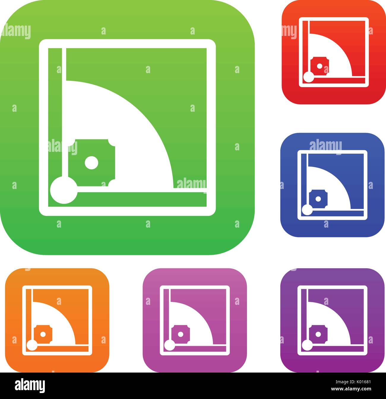 Baseball field set collection Stock Vector Image & Art - Alamy