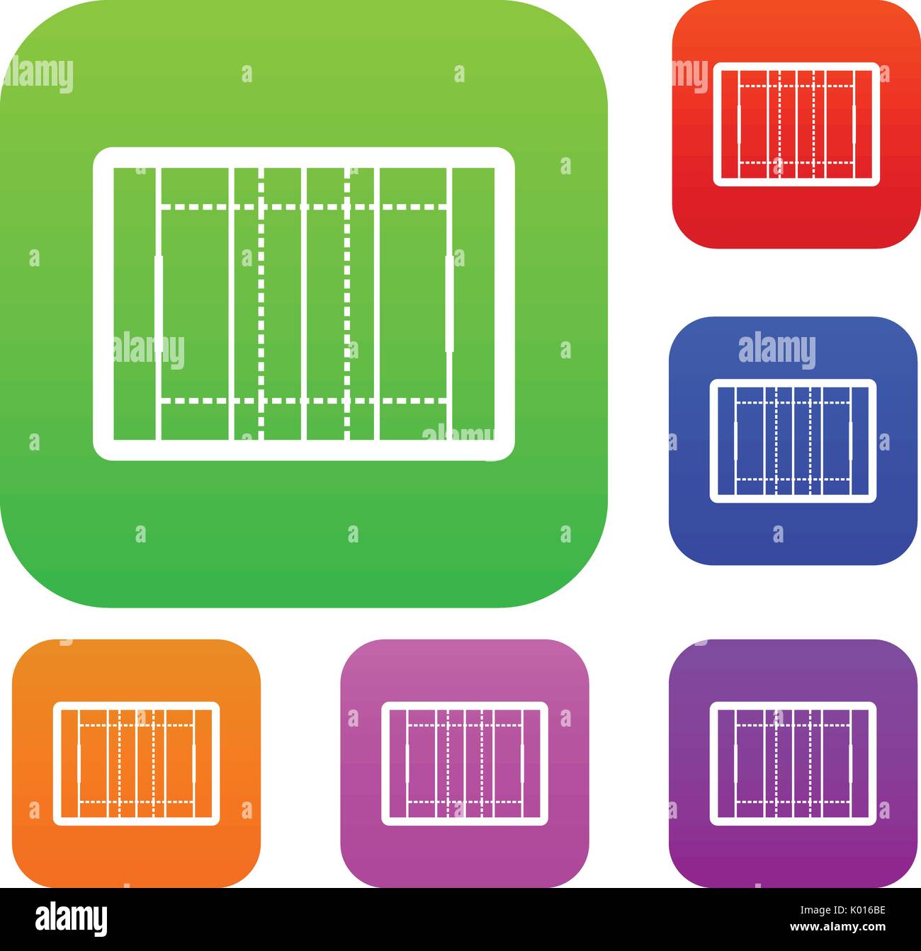Rugby field set collection Stock Vector Image & Art - Alamy