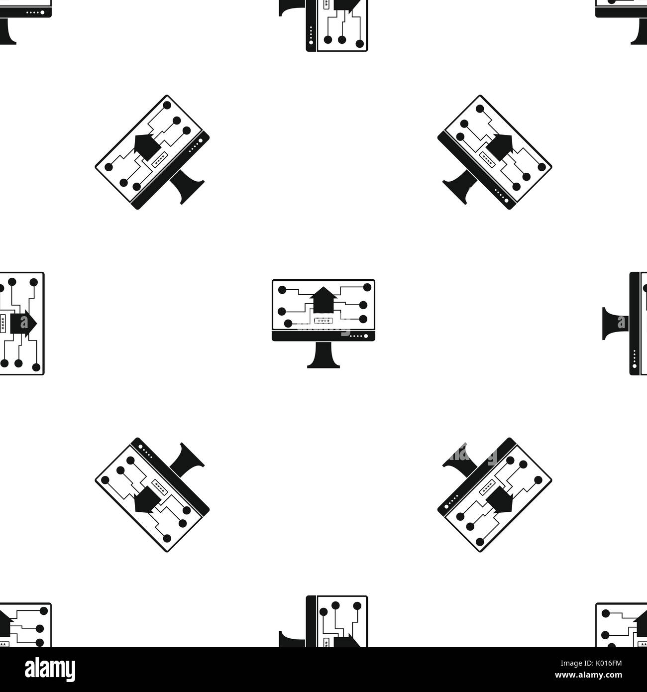 Monitor chip pattern seamless black Stock Vector Image & Art - Alamy
