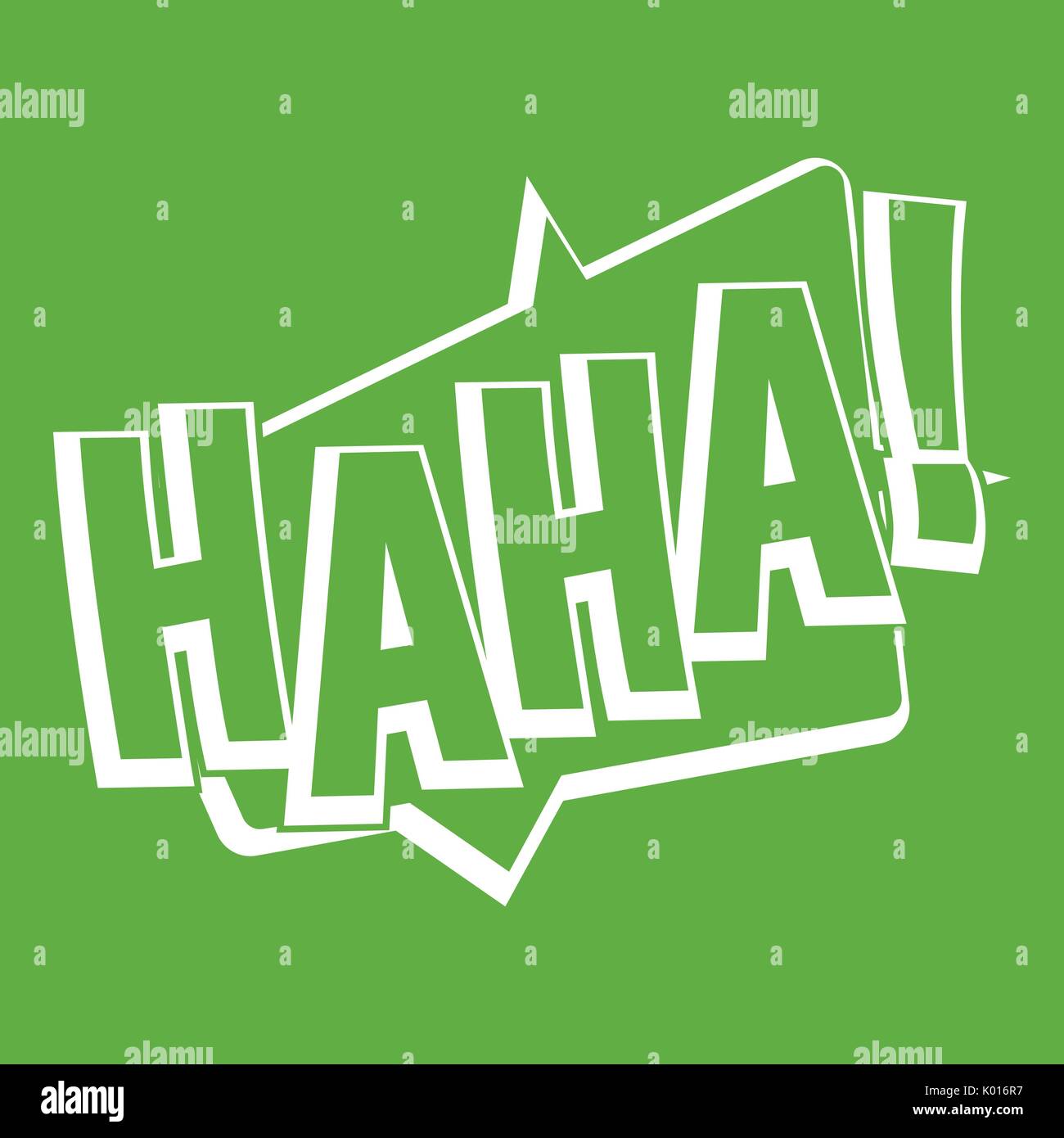 HAHA, comic text sound effect icon green Stock Vector Image & Art - Alamy