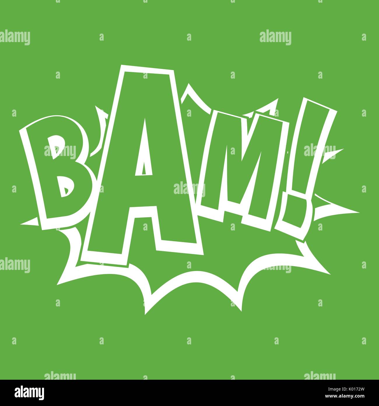 BAM, comic book bubble icon green Stock Vector Image & Art - Alamy