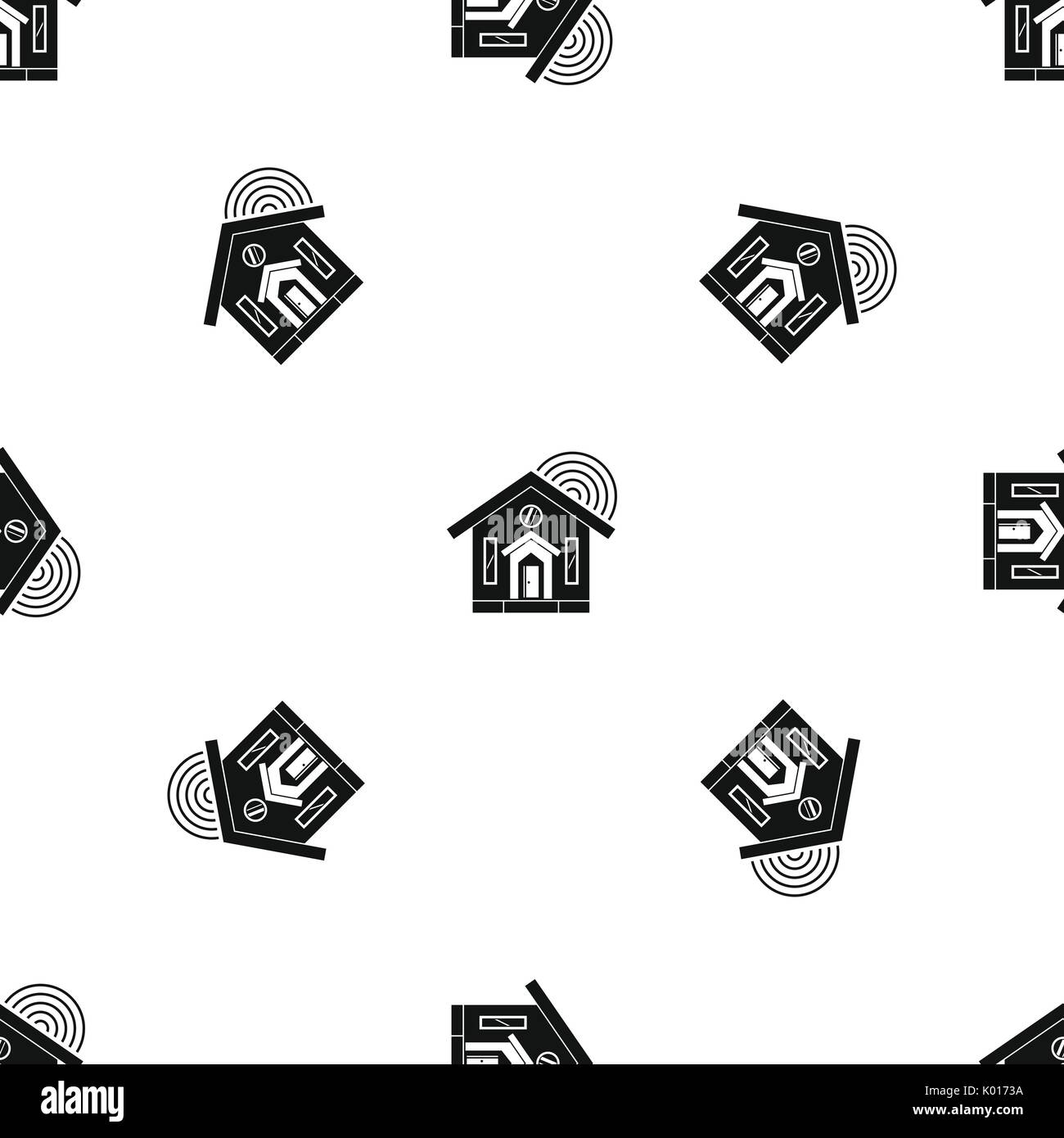 House pattern seamless black Stock Vector Image & Art - Alamy