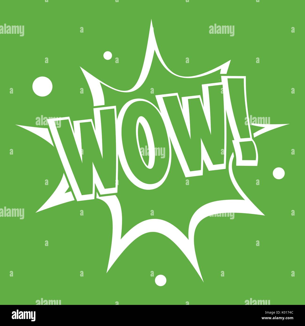 WOW, explosion effect icon green Stock Vector Image & Art - Alamy