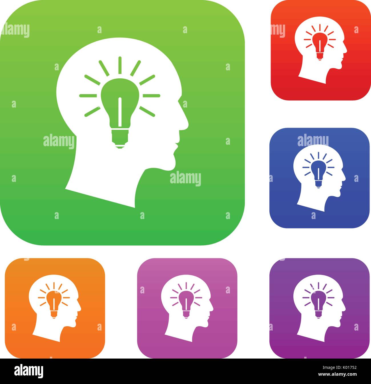 Human brain glowing inside light Stock Vector Images - Alamy