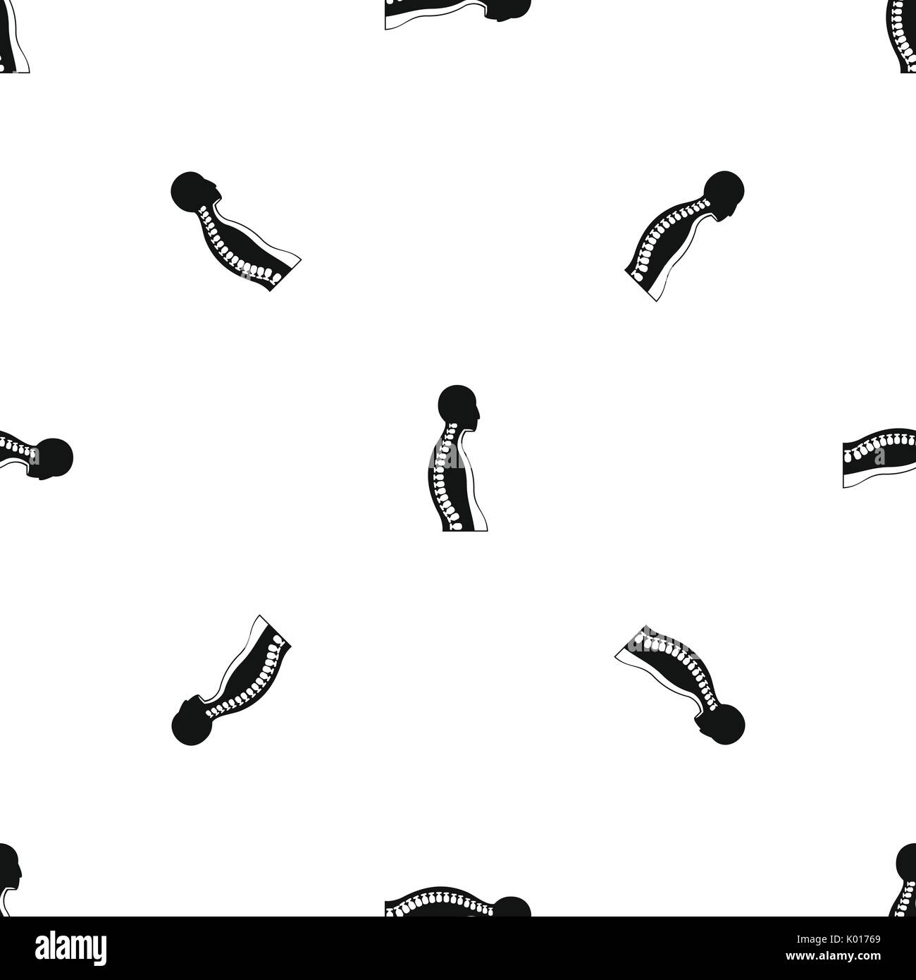 Human spine pattern seamless black Stock Vector Image & Art - Alamy