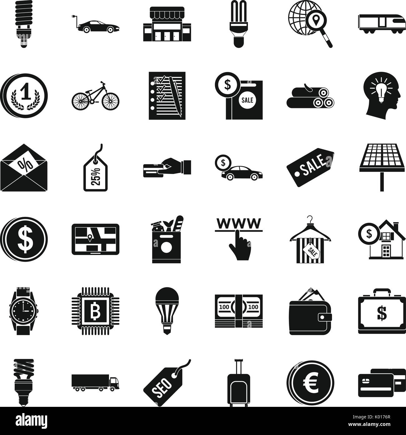 Money economy icons set, simple style Stock Vector Image & Art - Alamy