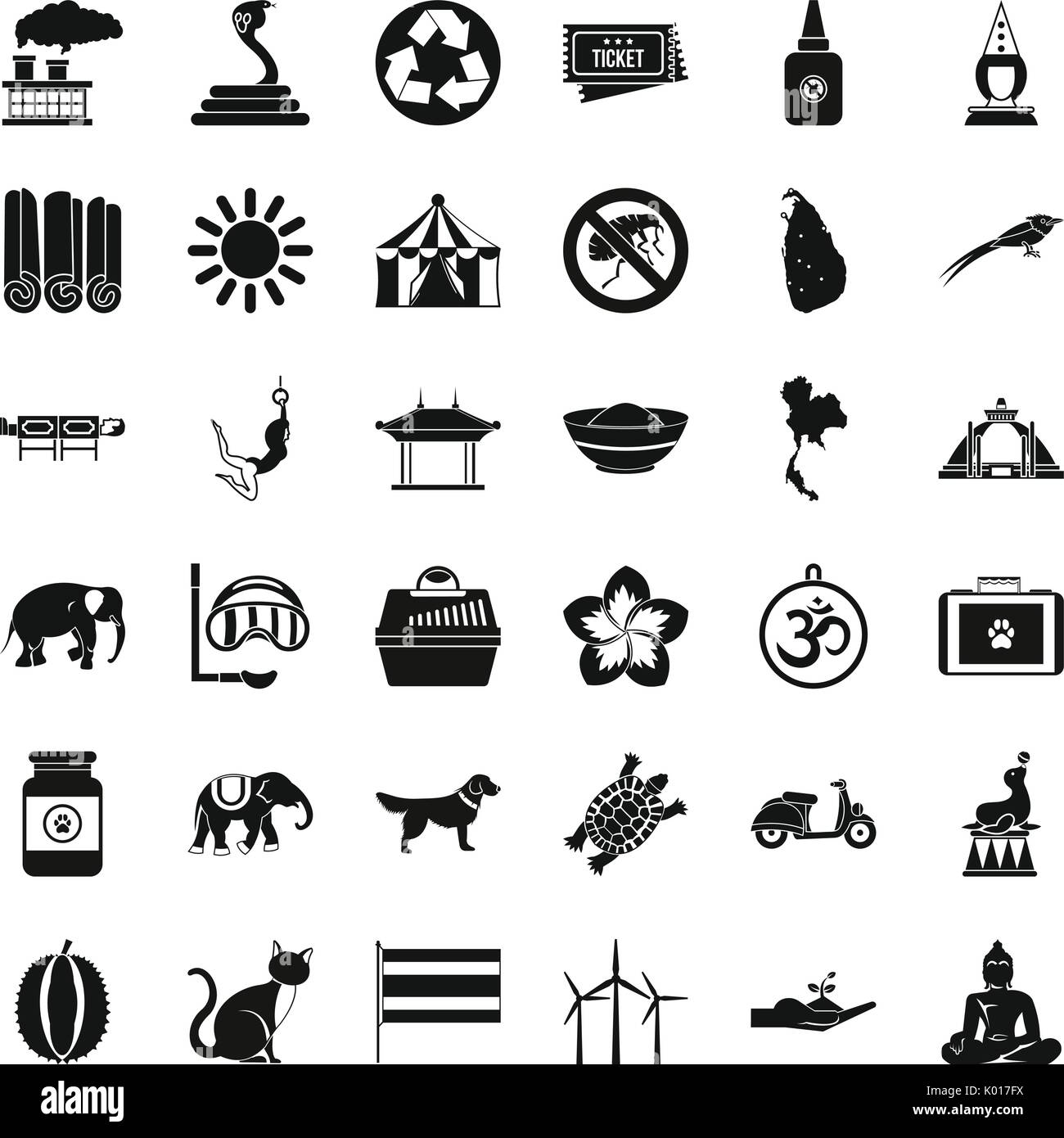 Animal elephant icons set, simple style Stock Vector Image & Art - Alamy