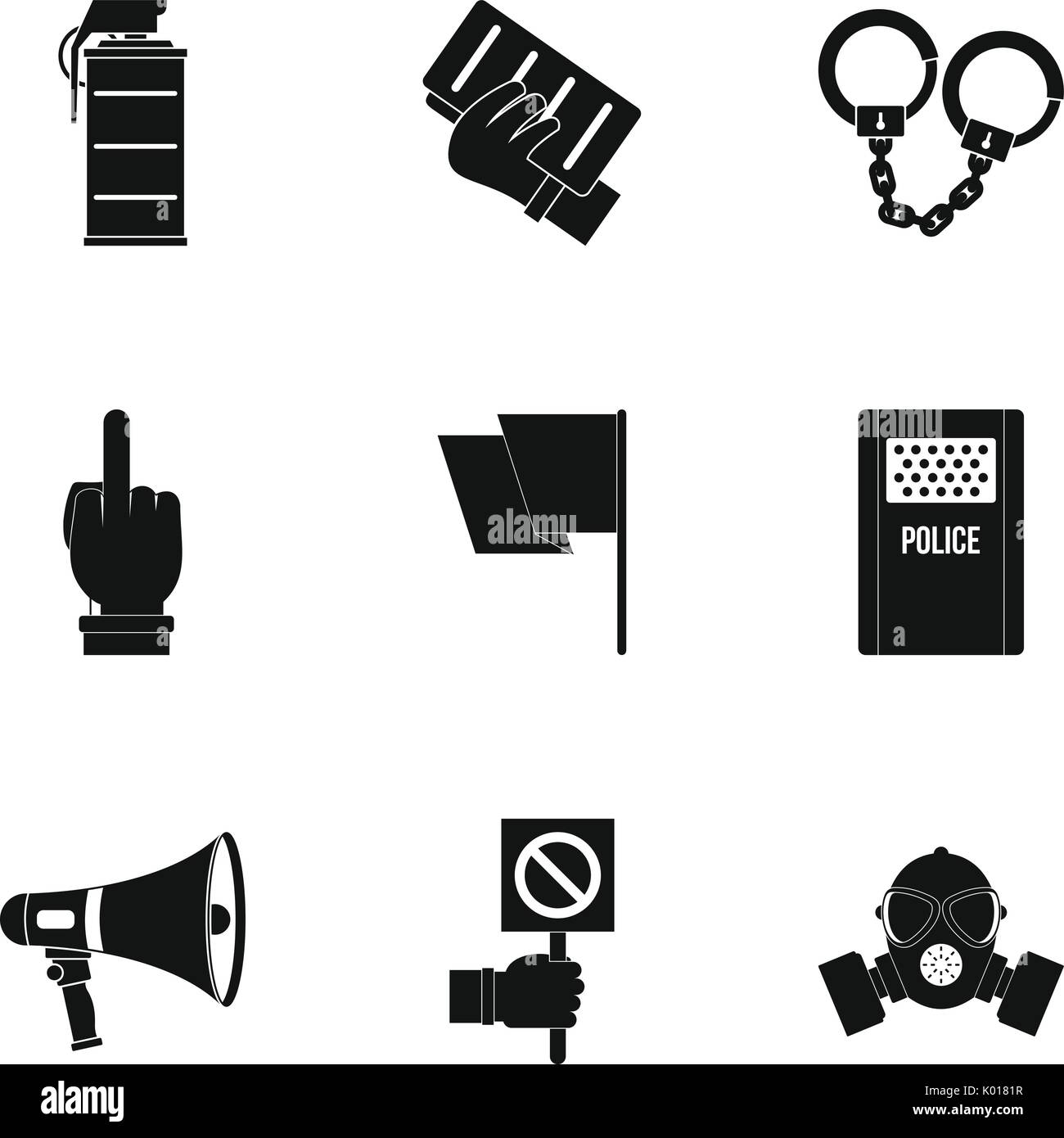 Human protester icon set, simple style Stock Vector Image & Art - Alamy