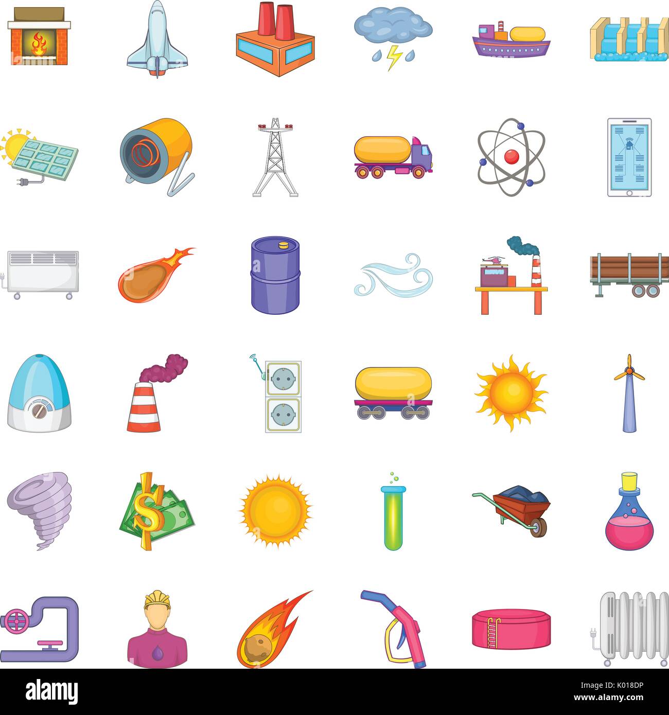 Save of energy icons set, cartoon style Stock Vector Image & Art - Alamy