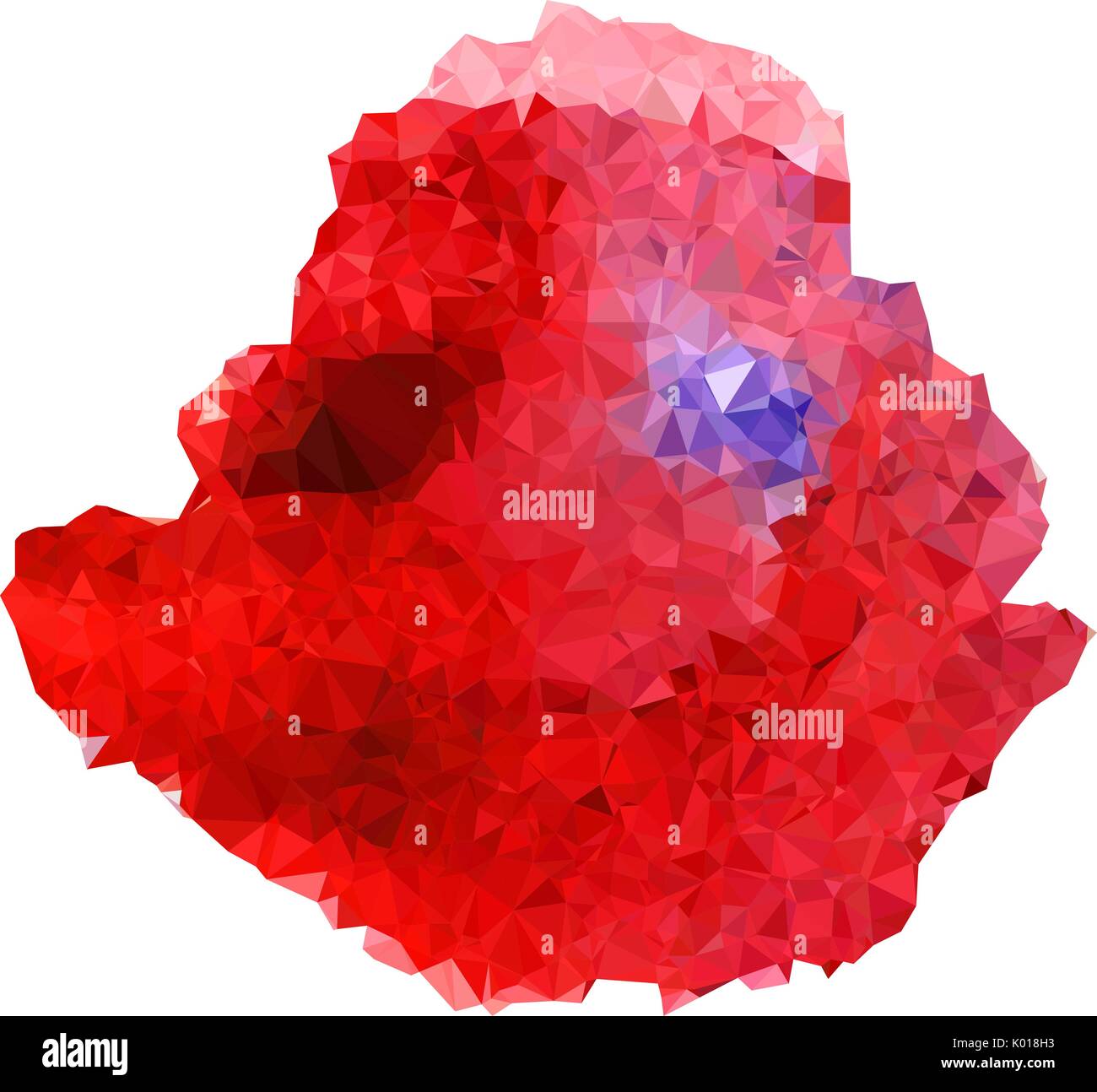 Abstract color splash shape. Triangulated geometric low poly background ...