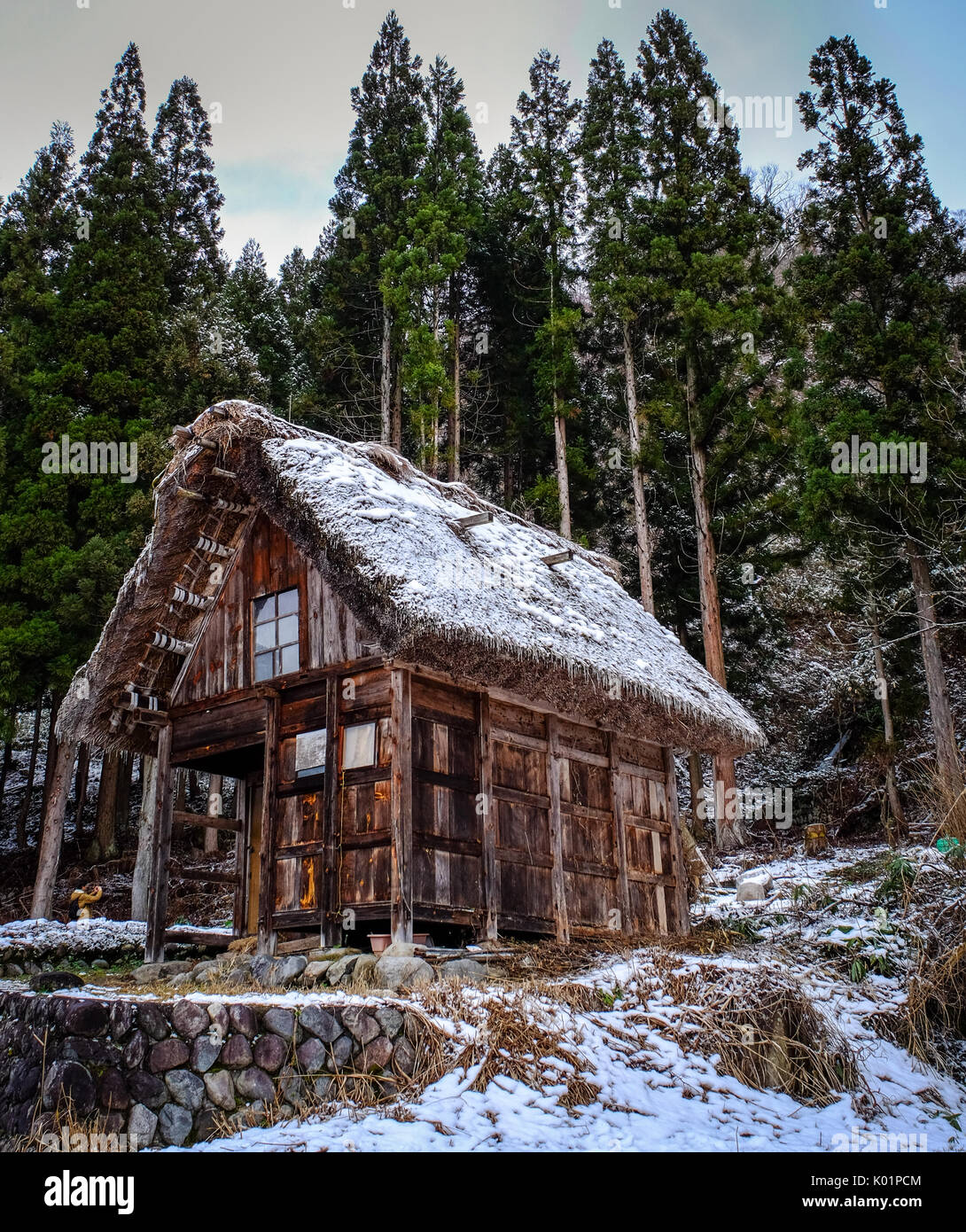 A small house at Historic Village of Shirakawago in Gifu, Japan ...
