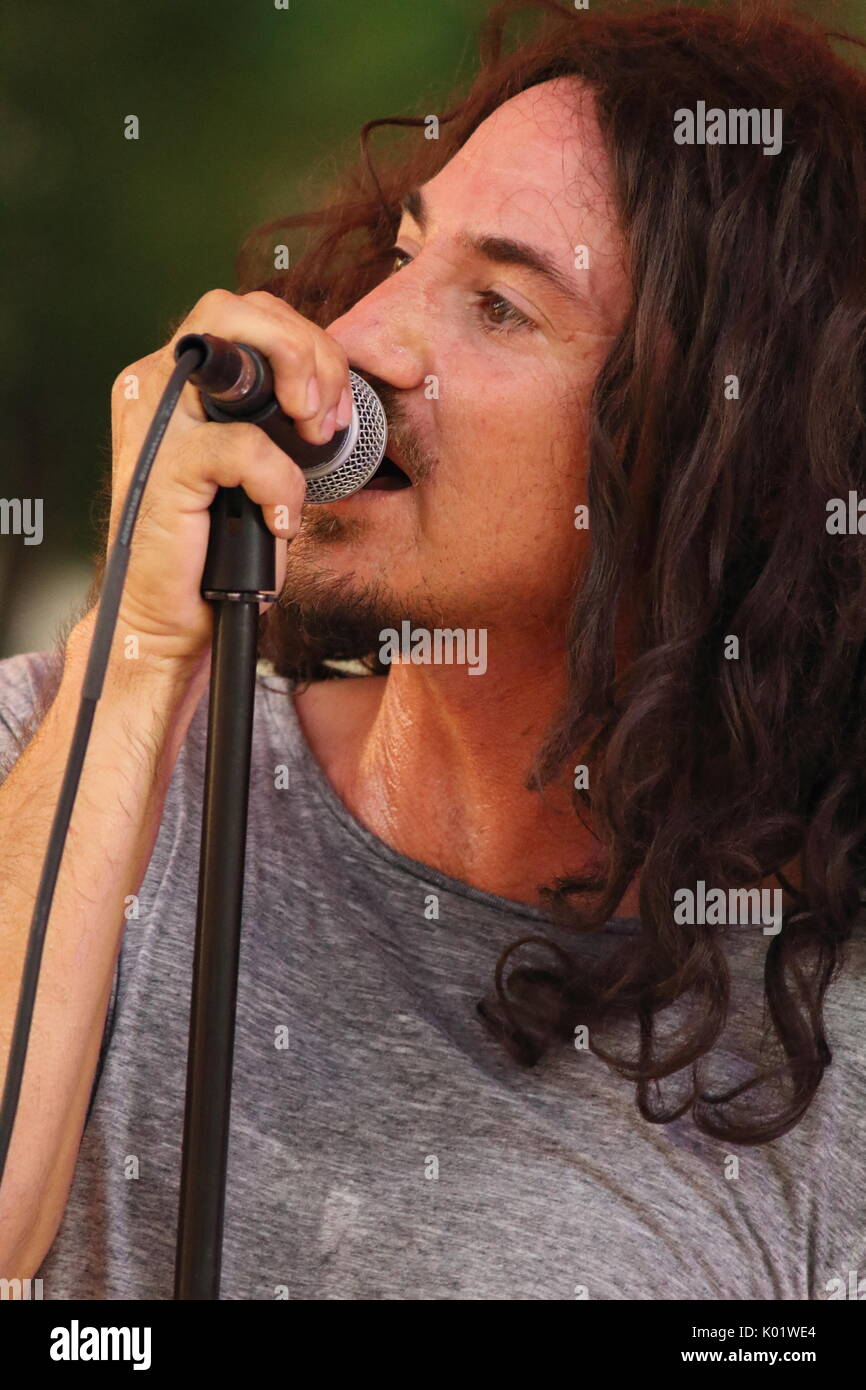 Rock Singer Performing Stock Photo - Alamy
