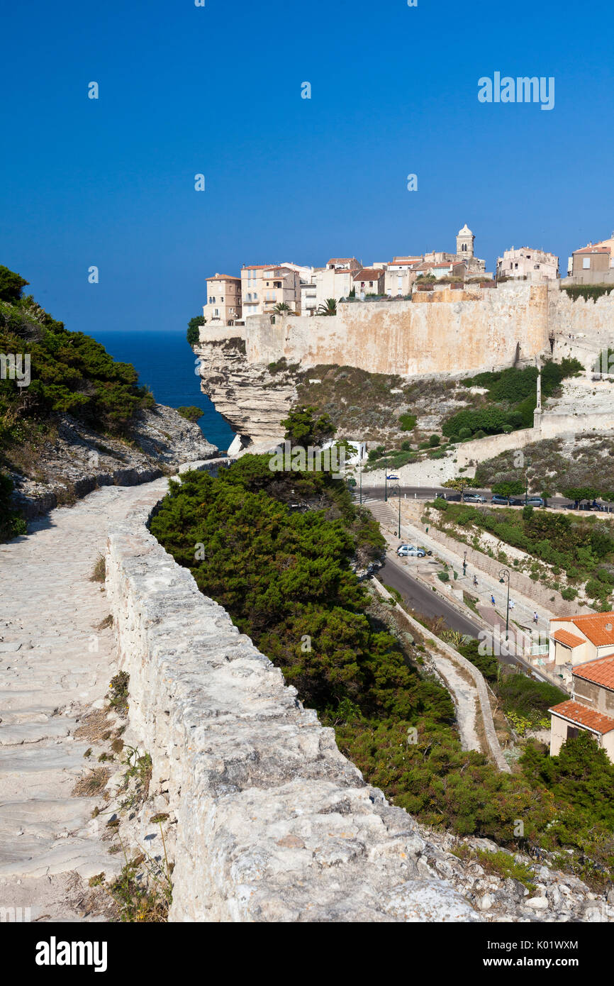 Ancient footpath leads to the medieval old town perched on top of ...