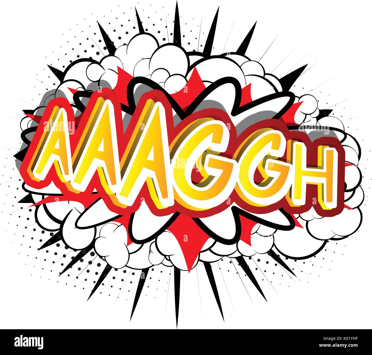 Aaaggh - Vector illustrated comic book style expression Stock Vector ...
