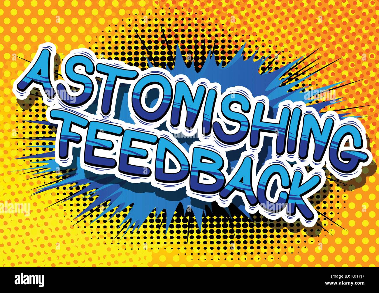 Astonishing Feedback - Comic book word on abstract background Stock ...