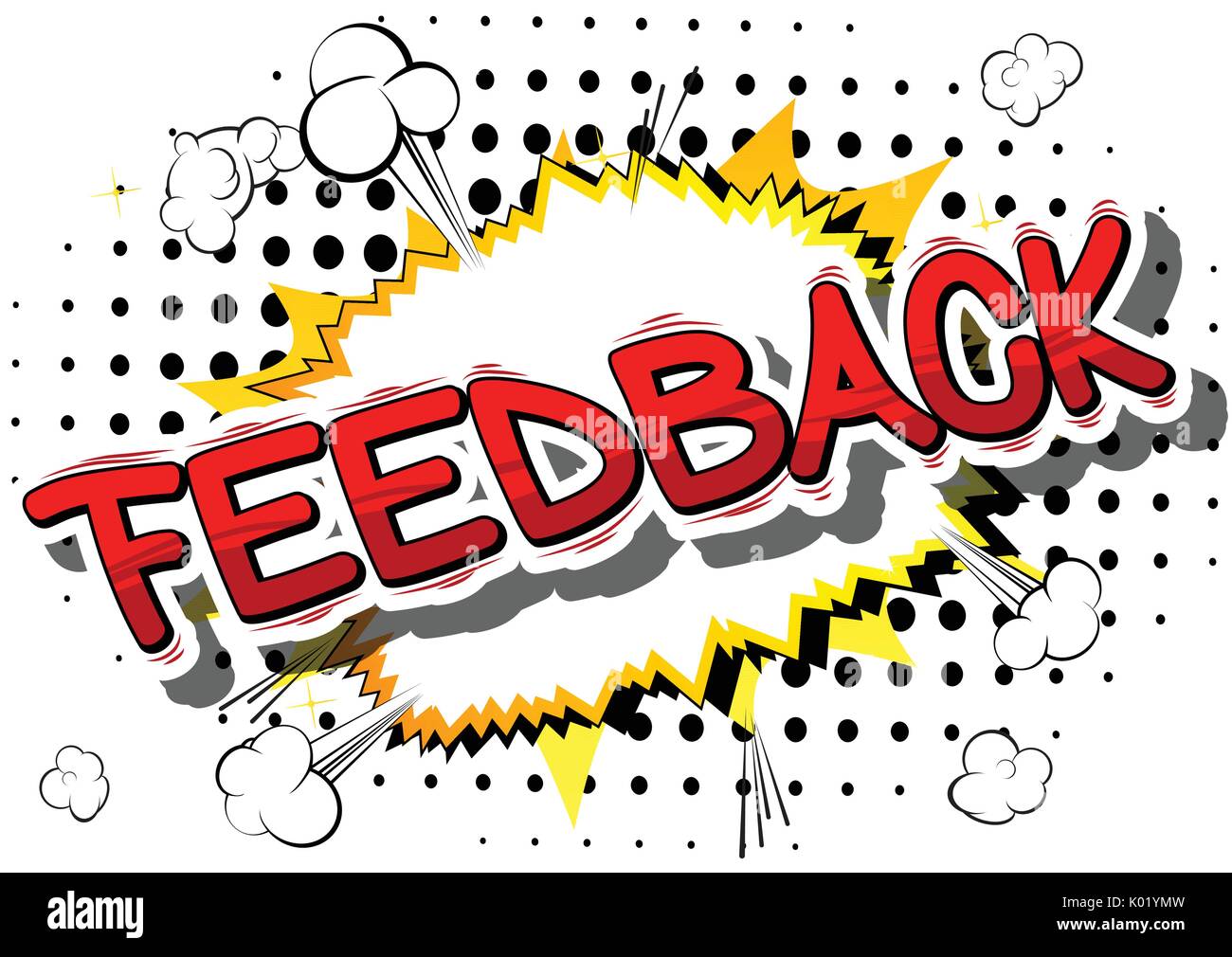 Feedback - Comic book word on abstract background Stock Vector Art ...