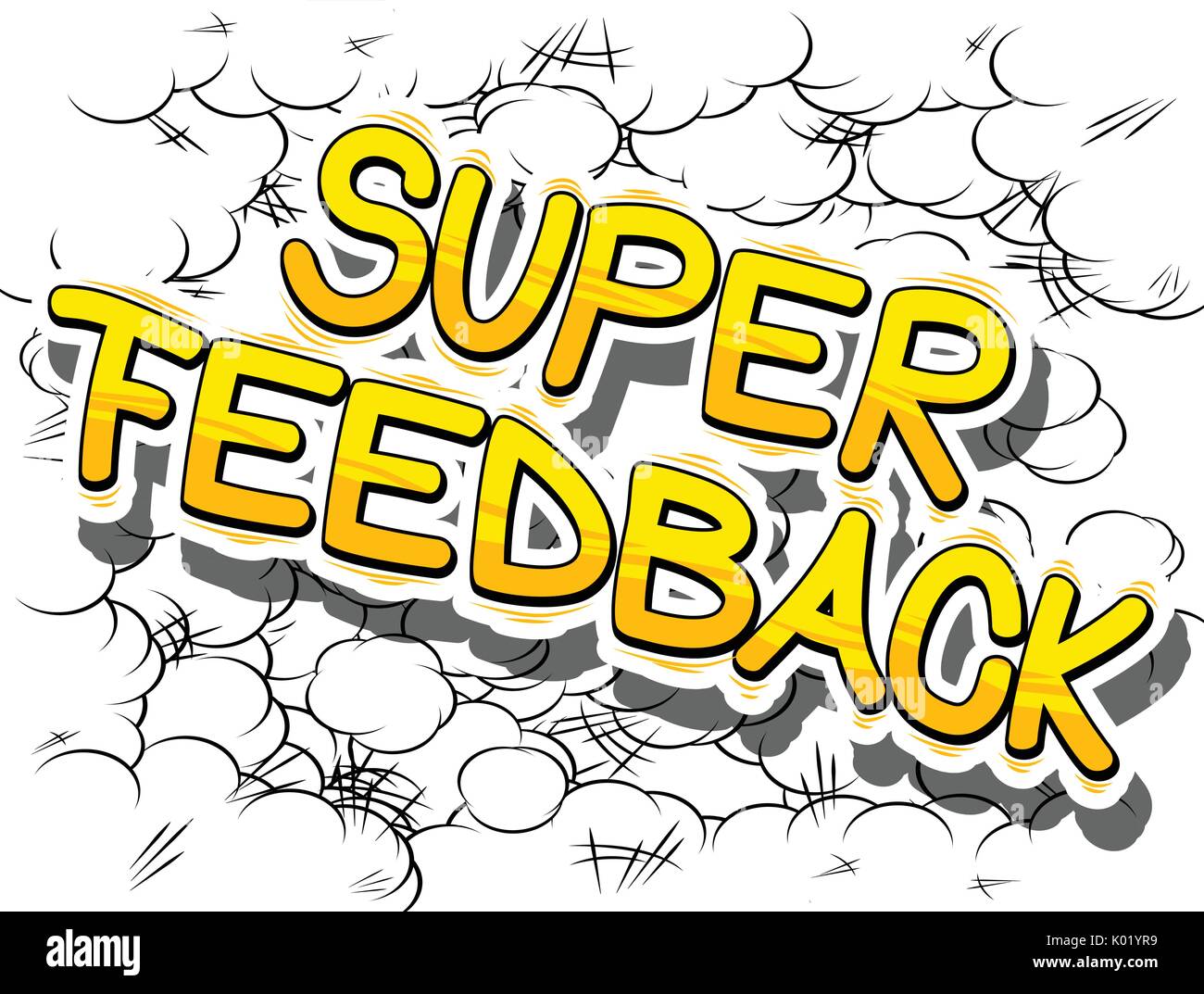 Super Feedback - Comic book word on abstract background Stock Vector ...