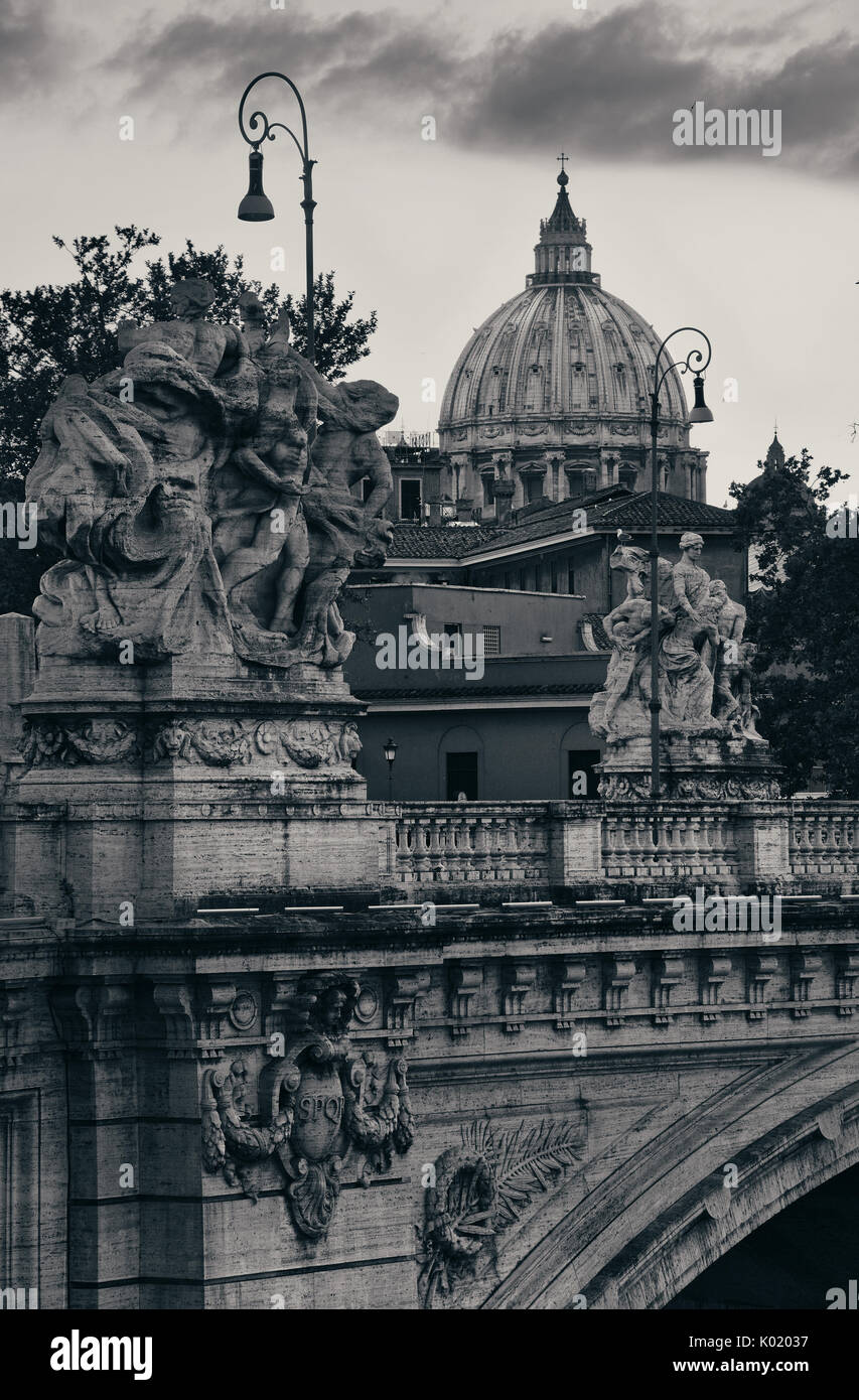 River Tiber and St Peters Basilica in Vatican City Stock Photo - Alamy