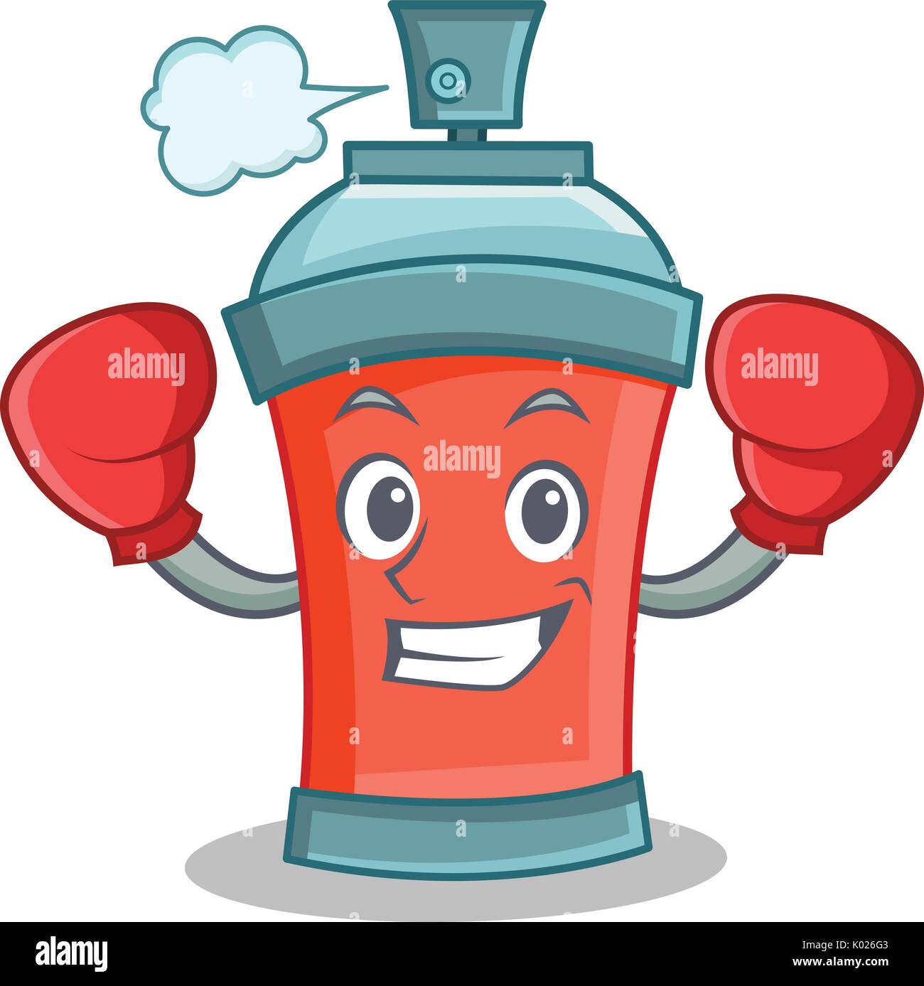 Boxing aerosol spray can character cartoon vector illustration Stock ...