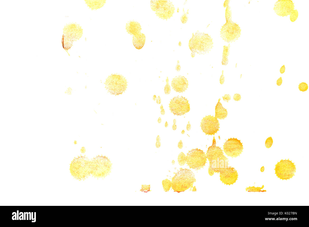 Abstract yellow ink splash. Ink blots. Elements of design. The water ...